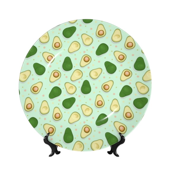 Kdxio Avocado Bone China Decorative Plate Ceramic Decorative Plate for ...