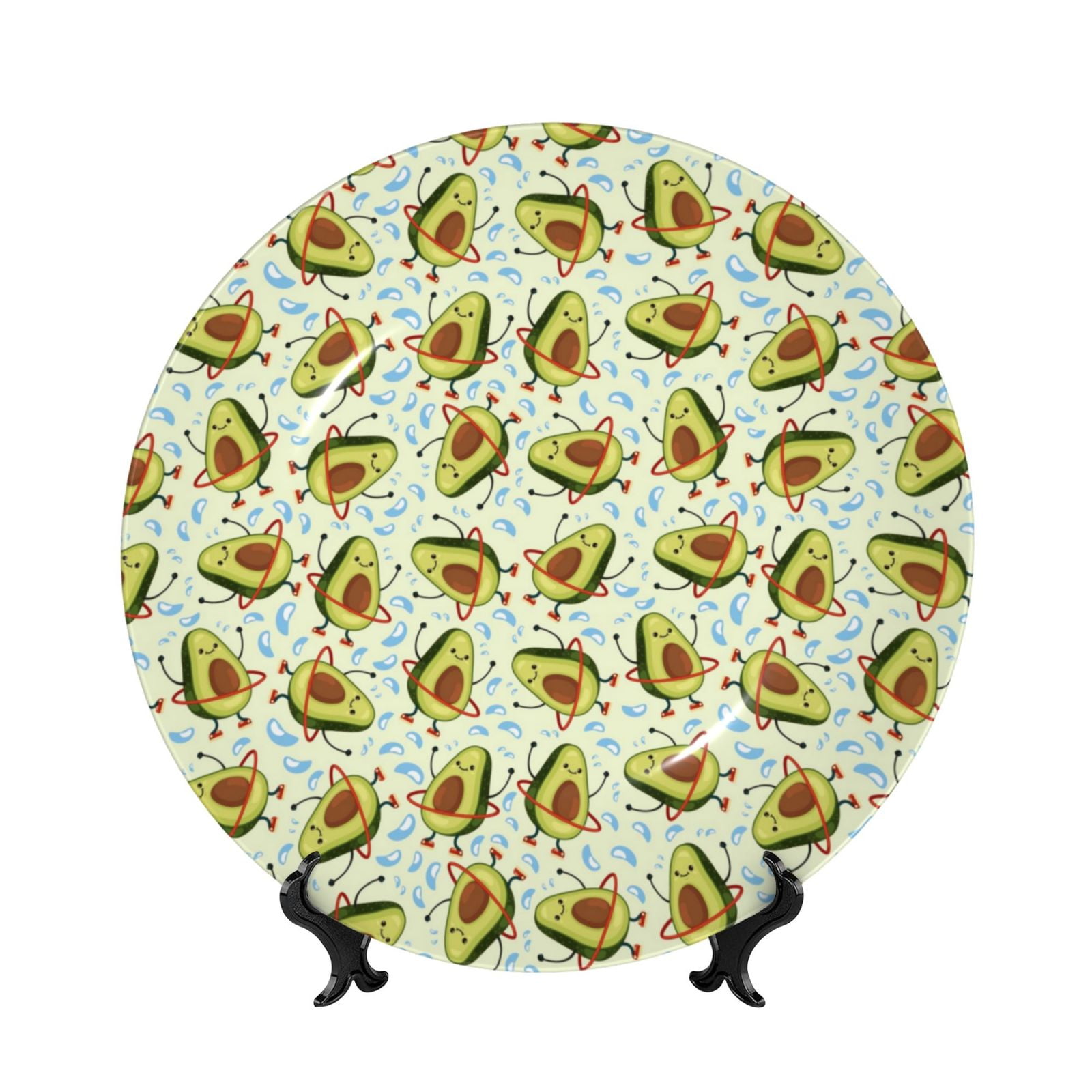 Kdxio Avocado Doing Sport Bone China Decorative Plate Ceramic ...