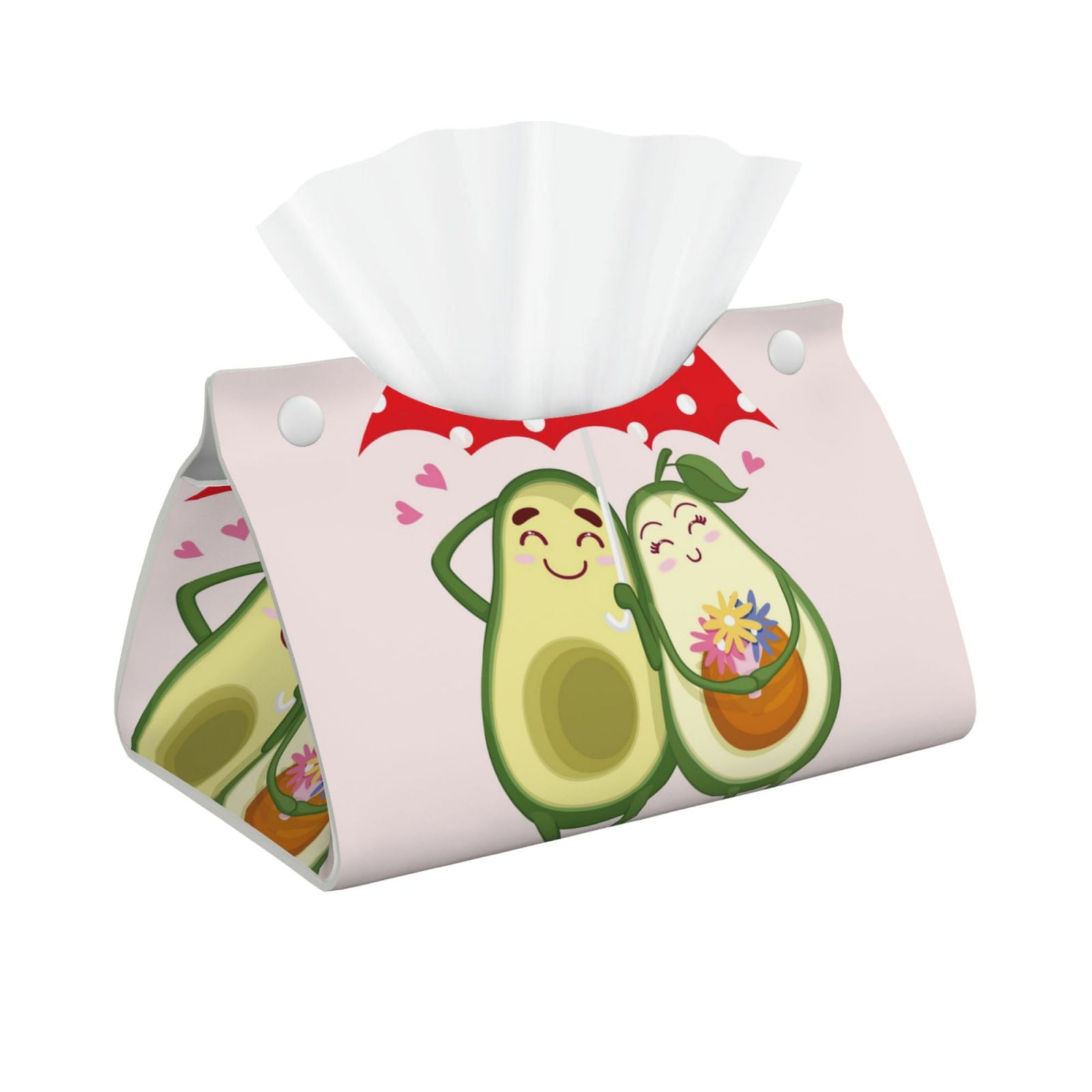 Kdxio Avocado Lovers Wearing Umbrella Print Tissue Box Cover,Modern PU ...