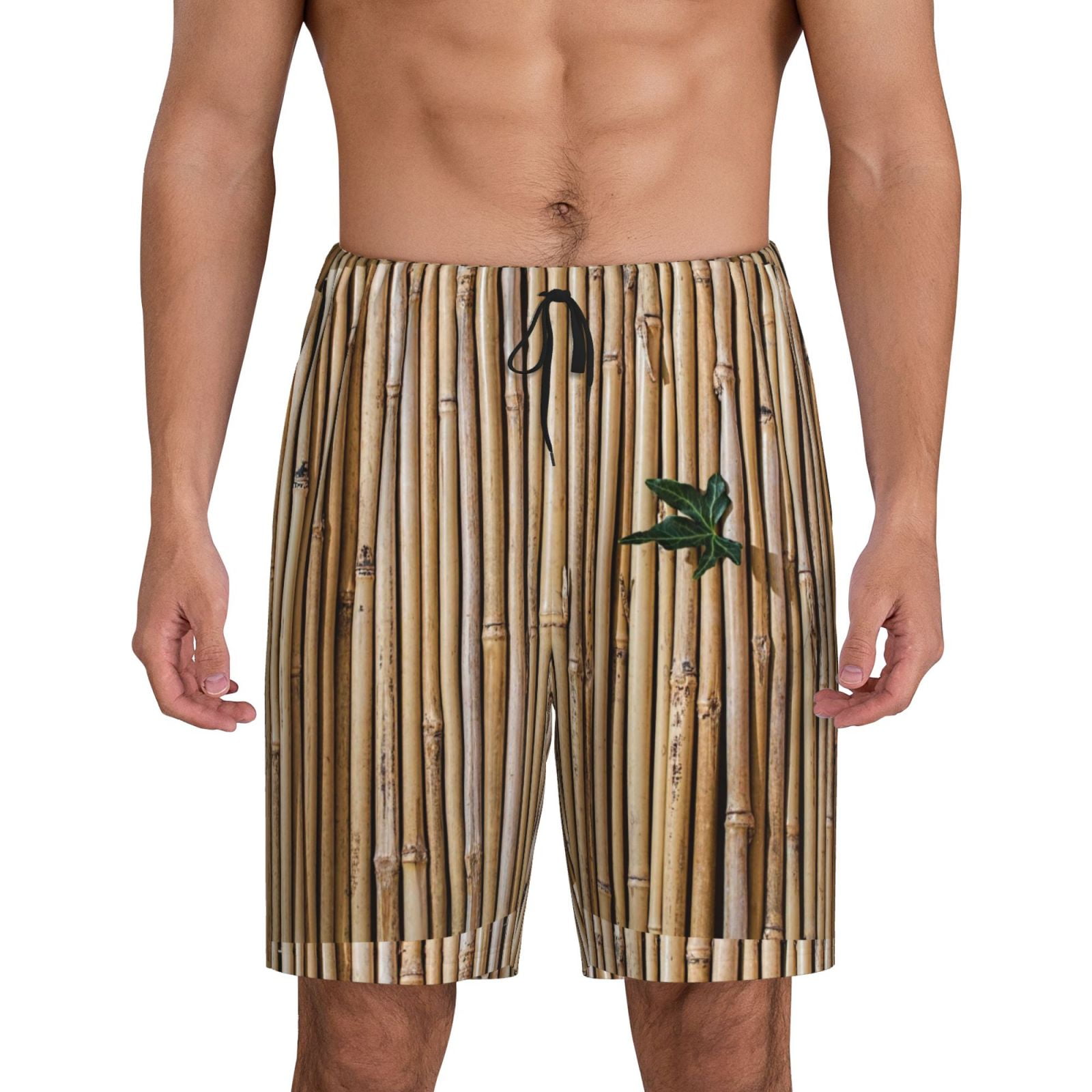 Kdxio Bamboo Raft Print Mens Sleep Shorts Bottoms Soft Comfy Pajama ...