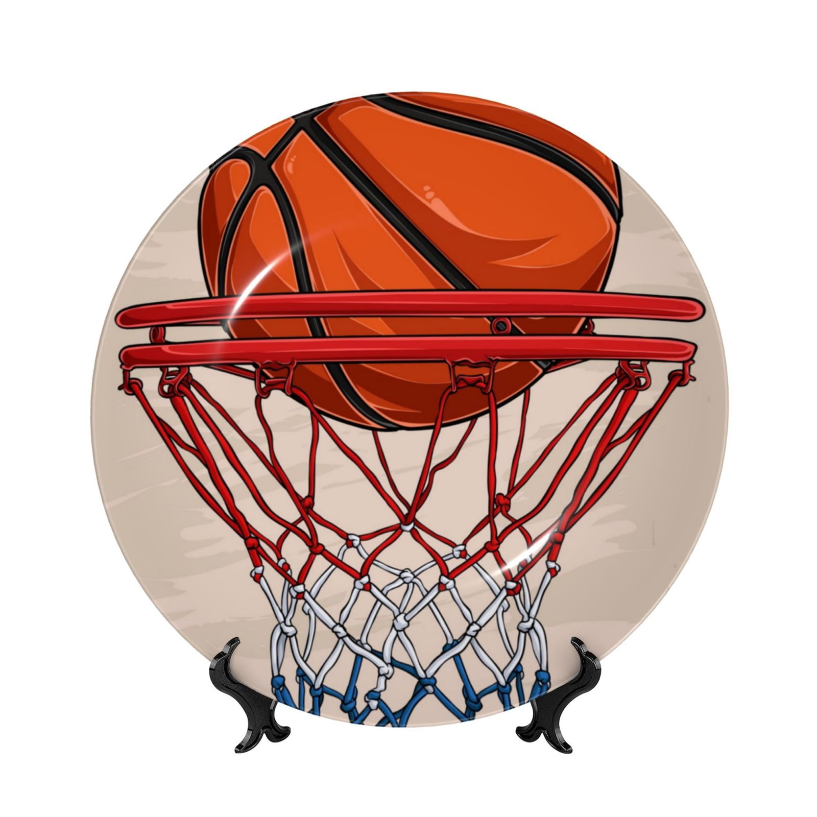 Kdxio Basketball Shot Bone China Decorative Plate Ceramic Decorative ...