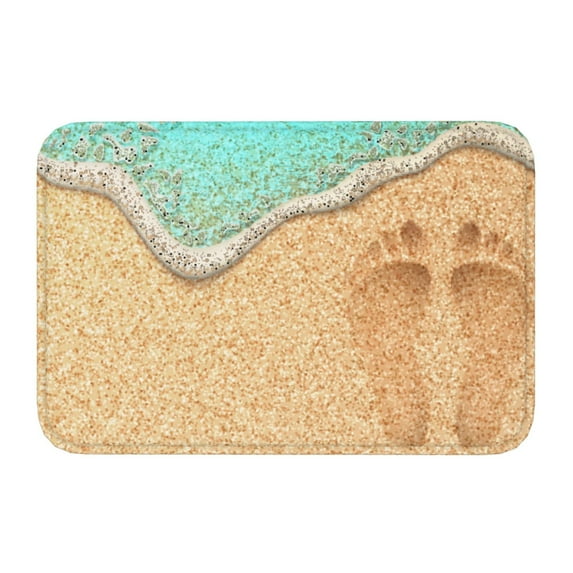 Kdxio Beach Footprint,16" x 24", Non-Slip Front Door Mats,Outdoor ...