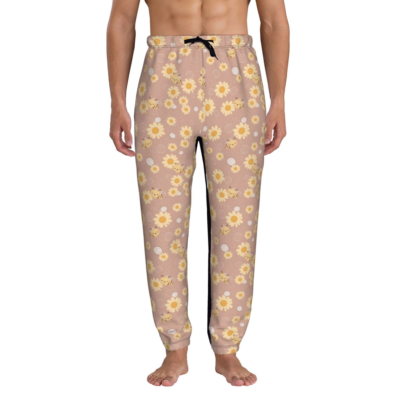 Kdxio Bee Gnome Pattern Joggers,Sweatpants for Men with Pockets-Large ...