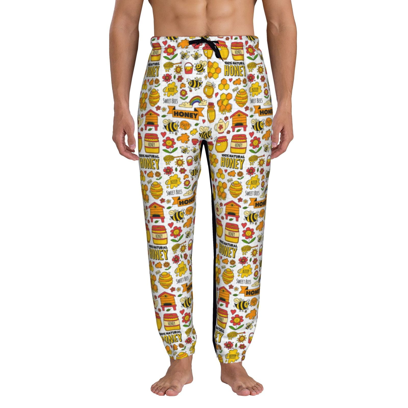 Kdxio Bees And Honey 1 Pattern Joggers,Sweatpants for Men with Pockets ...