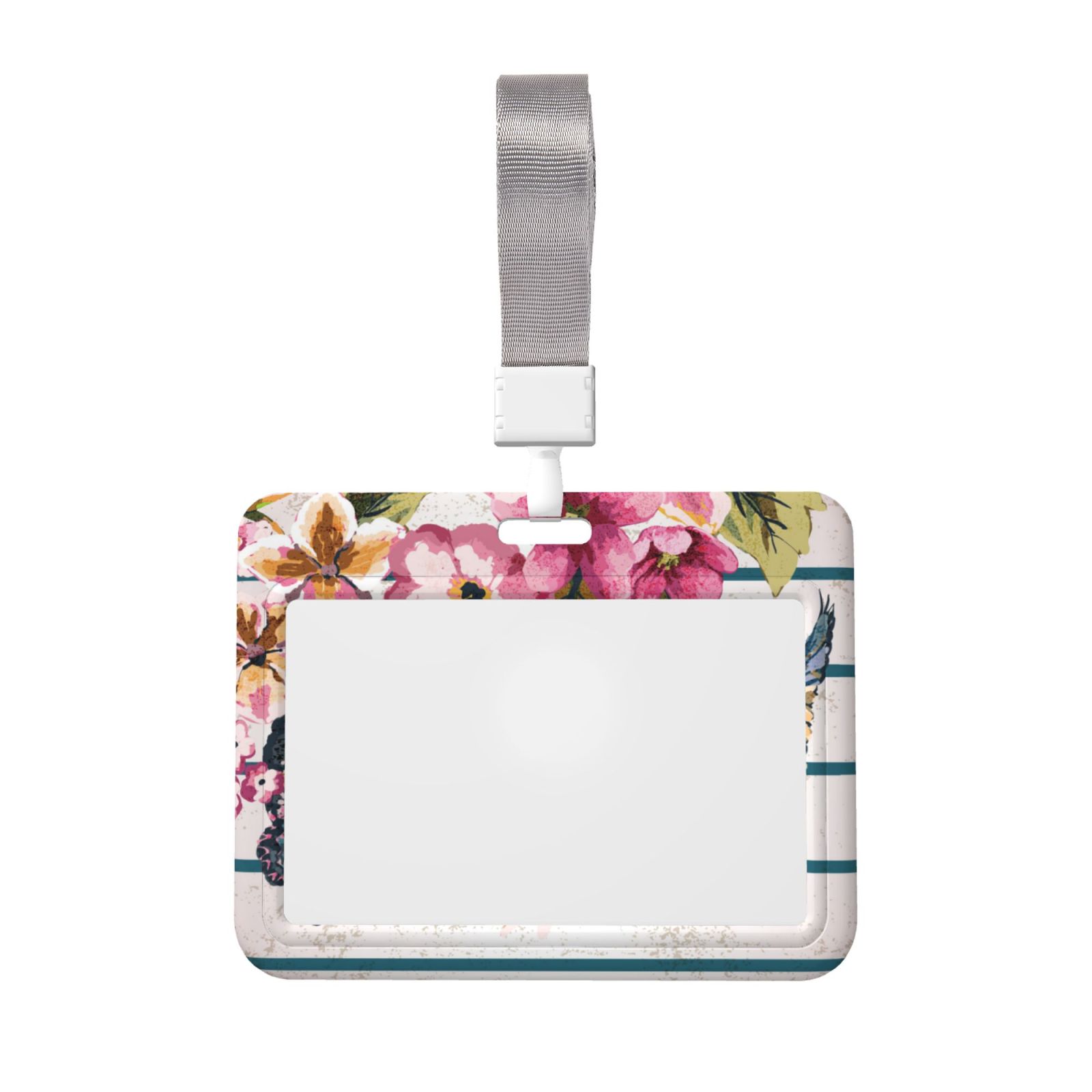 Kdxio Bird and Floral Card Badge Holder Work Badge Sleeve for Office ...