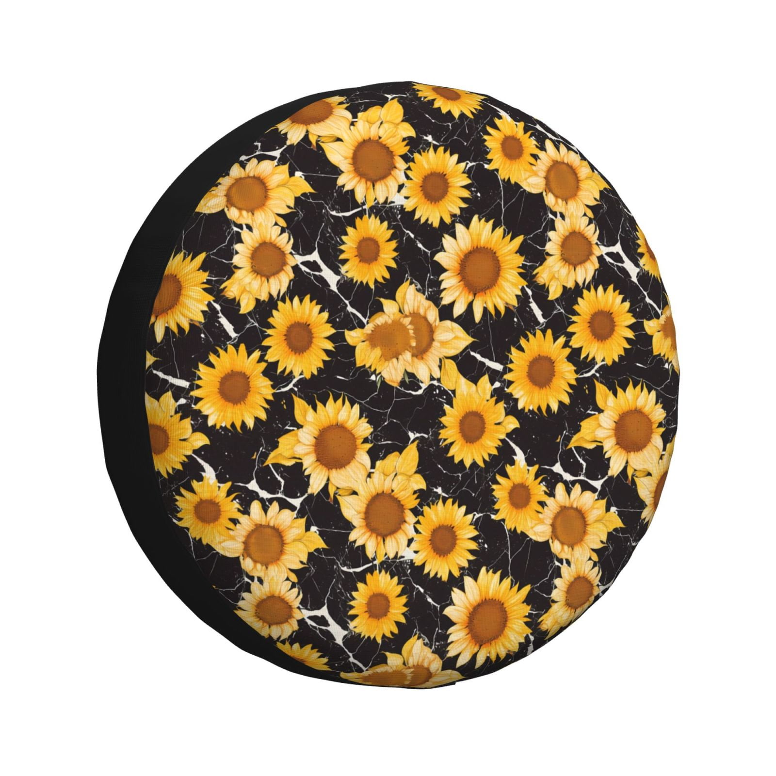 Kdxio Black Marble Pattern Sunflower for Tire Cover Wheel Protectors ...
