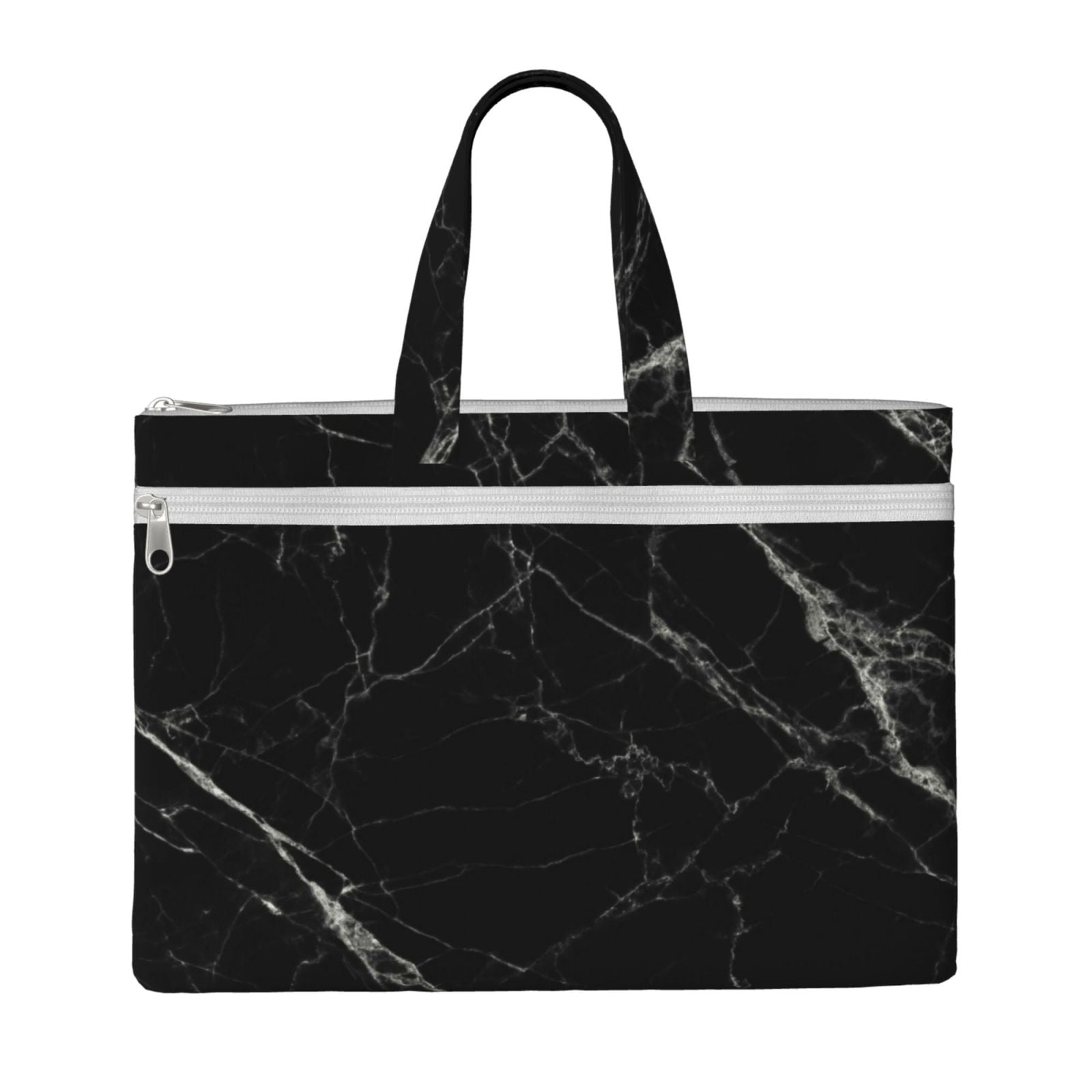 Kdxio Black Marble Texture Abstract File Tote Document Bag Business ...