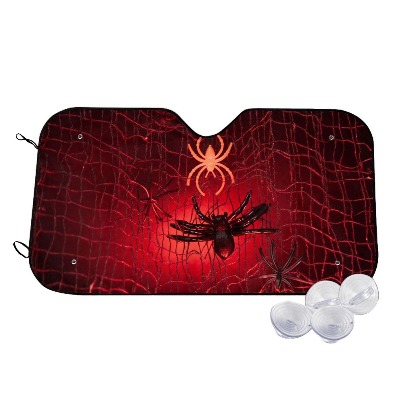Kdxio Black Spider Web With Spiders Print Windshield Sun Shade,UV Rays ...