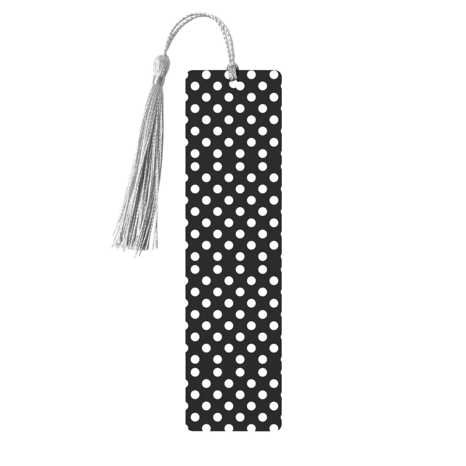 Kdxio Black and White Polka Dot Print Metal Tassel Bookmarks,Perfect ...