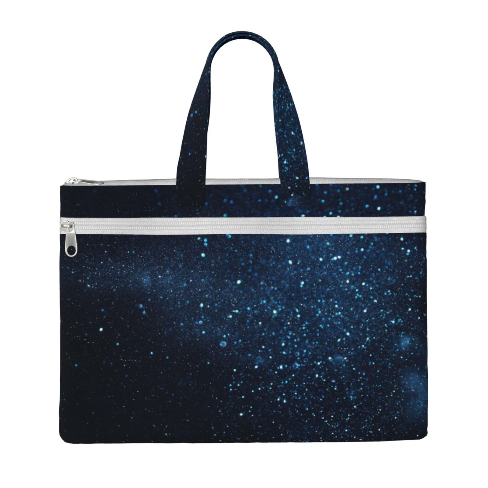 Kdxio Blue Glitter Retro File Tote Document Bag Business Briefcase Bag ...