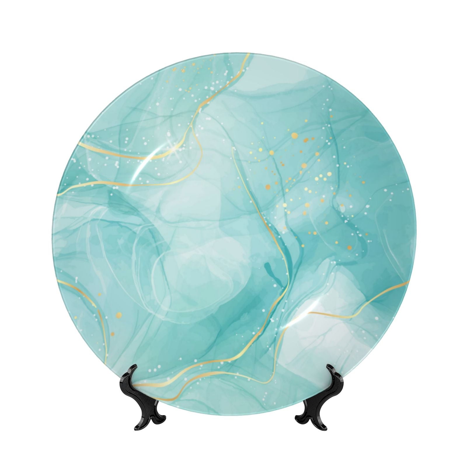 Kdxio Blue Marble Bone China Decorative Plate Ceramic Decorative Plate ...