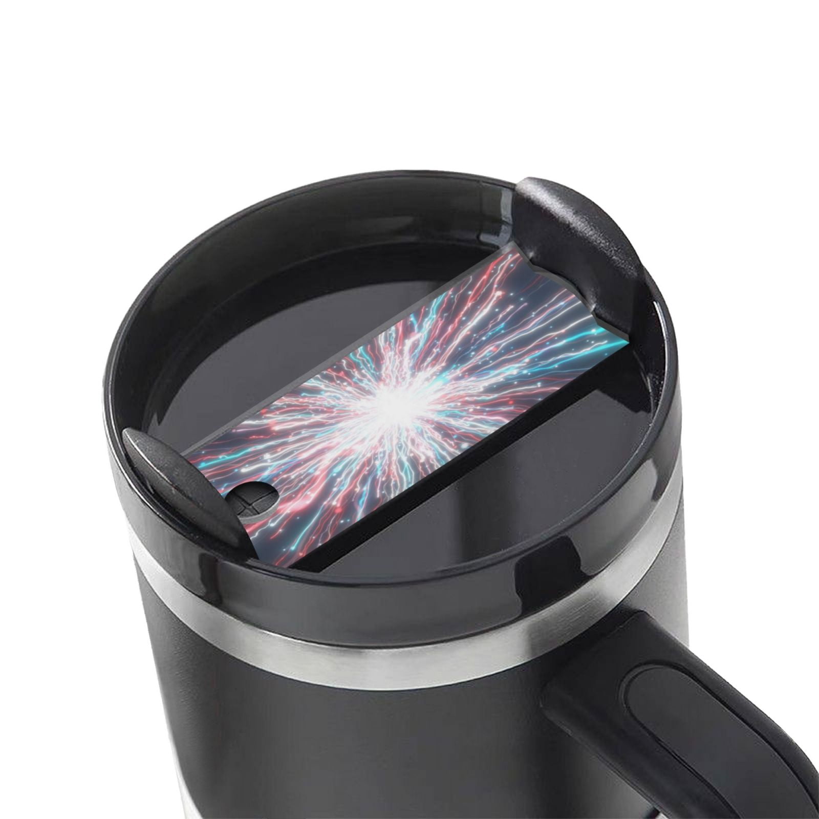 Kdxio Blue Swirl Fireworks Name Plate Compatible Stanley Cups Name Tag ...