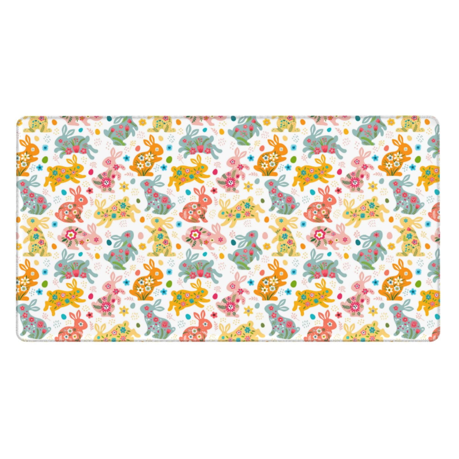 Kdxio Boho Bunny Print Large Gaming Mouse Pad,Non-Slip Base,Water ...