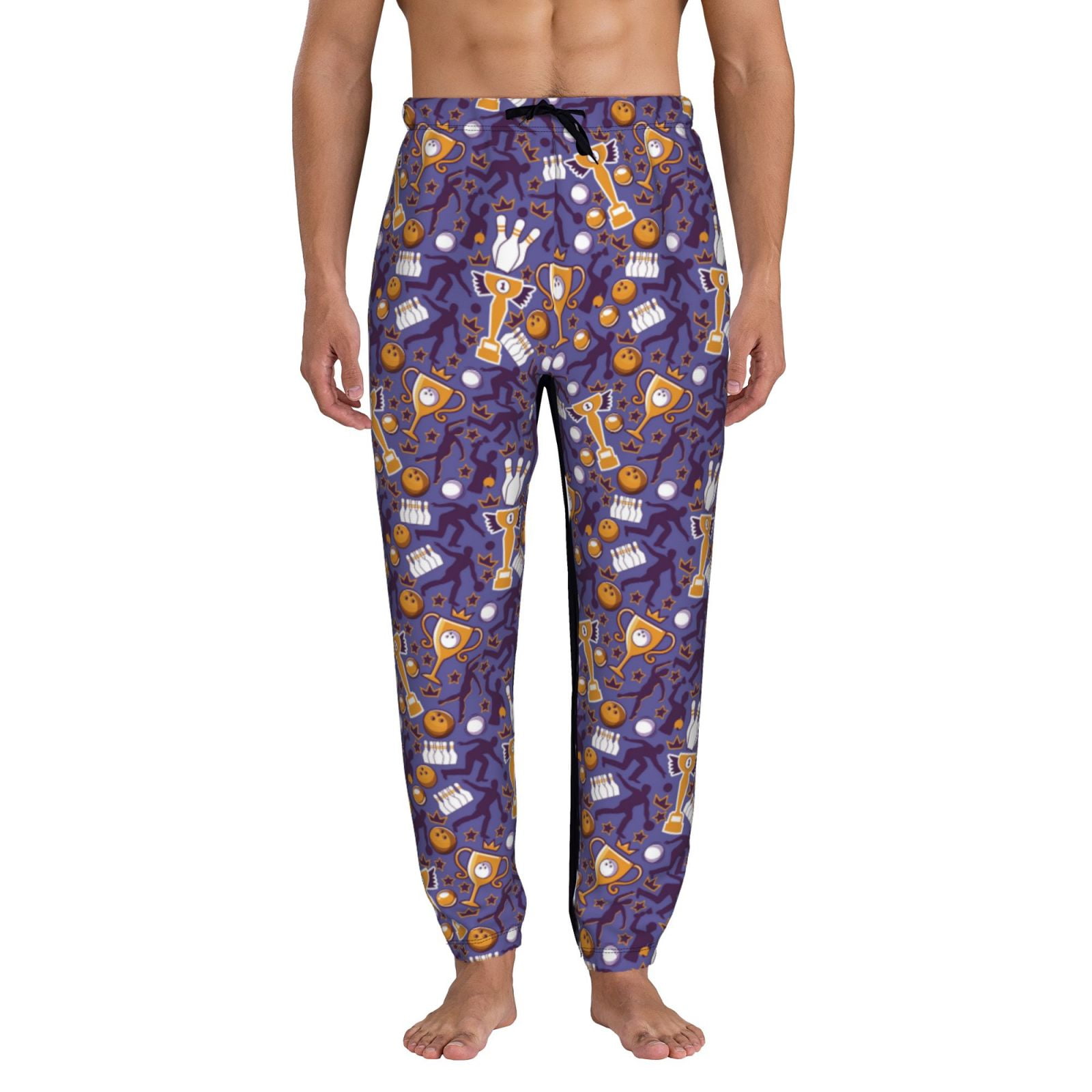 Kdxio Bowling Game Pattern Joggers,Sweatpants for Men with Pockets ...