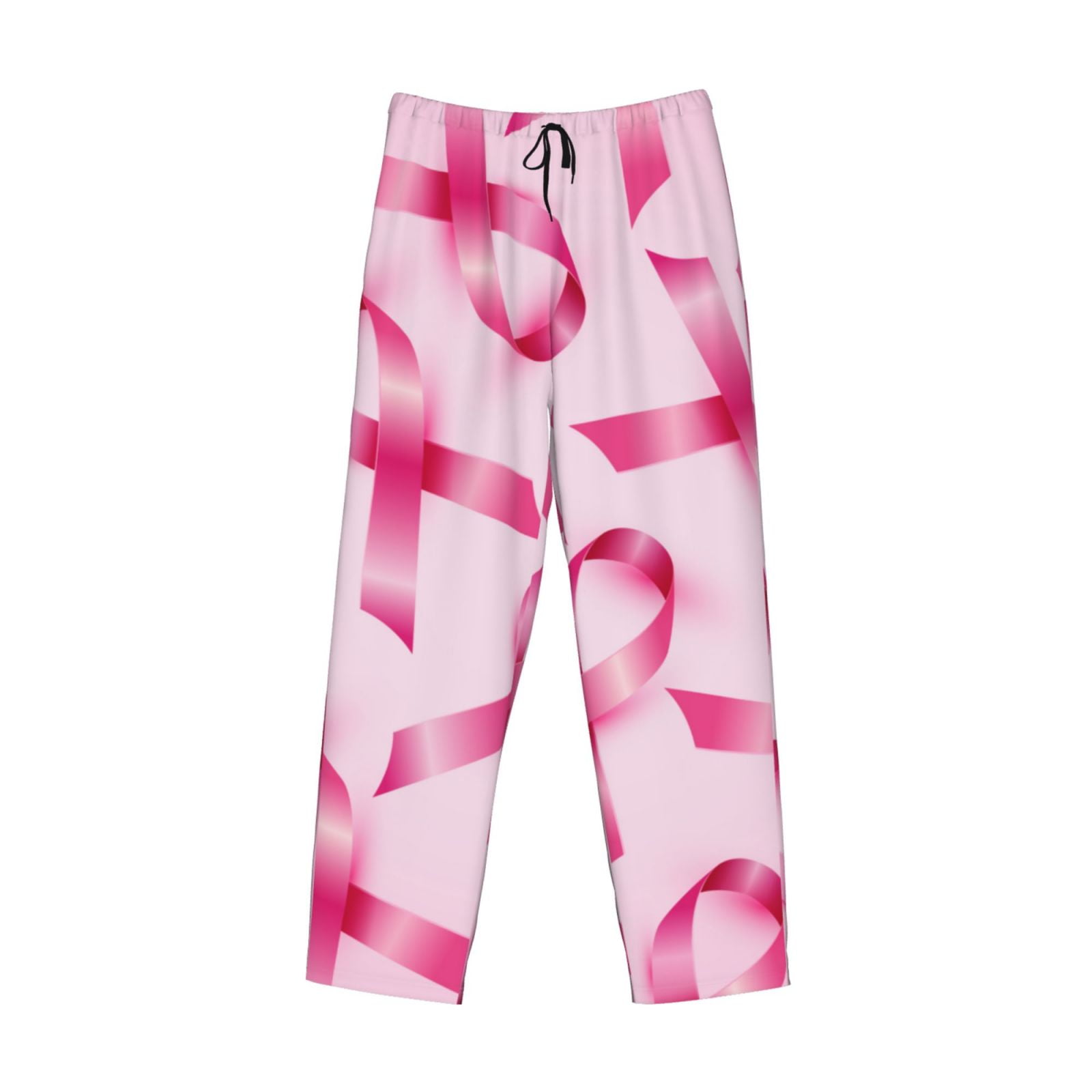 Kdxio Breast Cancer Ribbons Awareness Print Men's Sleep Pajama Pant ...