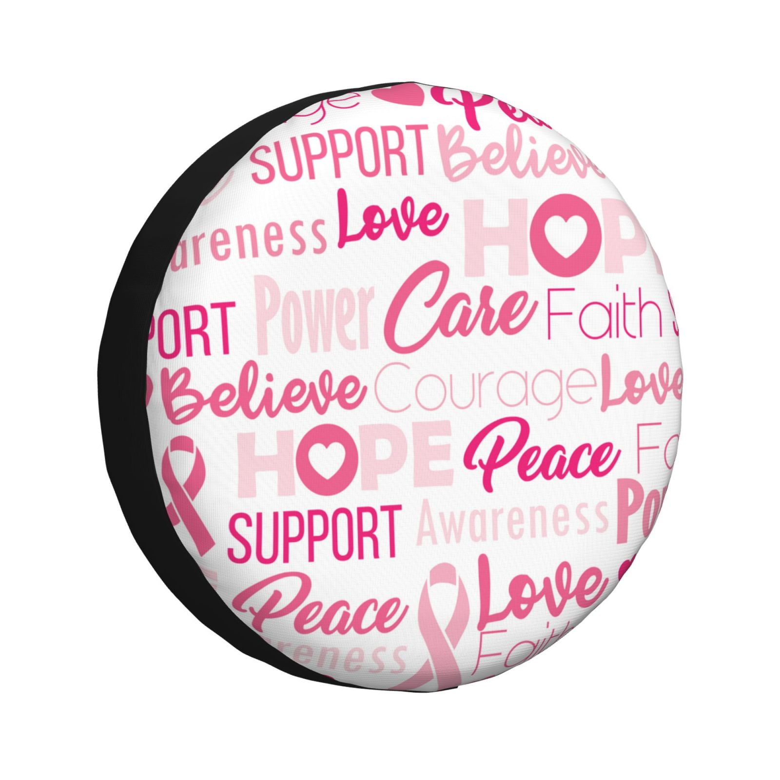 Kdxio Breast Cancer Ribbons Awareness Tire Cover Wheel Protectors Tyre Covers Weatherproof Wheel ...