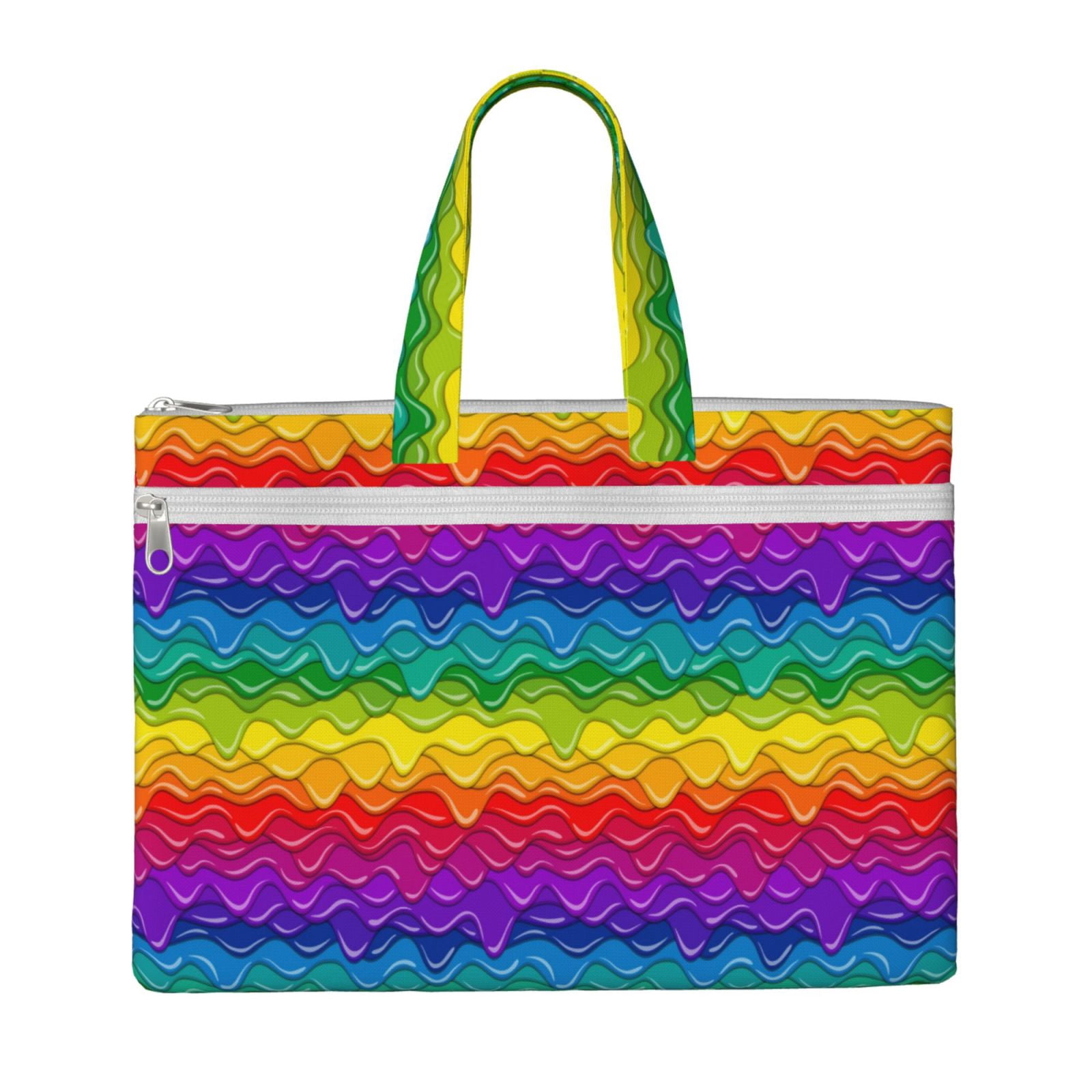 Kdxio Bright Rainbow File Tote Document Bag Business Briefcase Bag ...