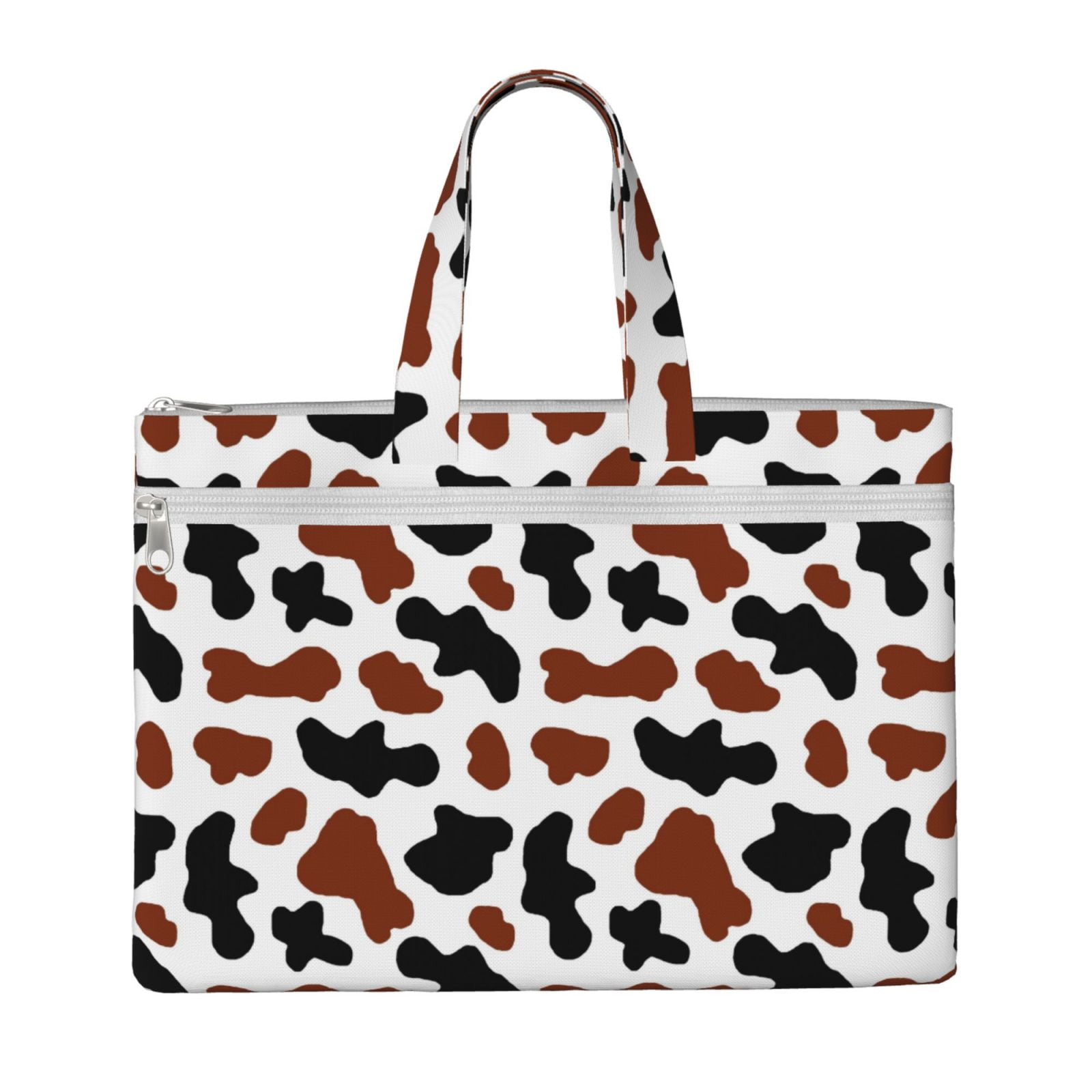 Kdxio Brown Black Cow File Tote Document Bag Business Briefcase Bag ...
