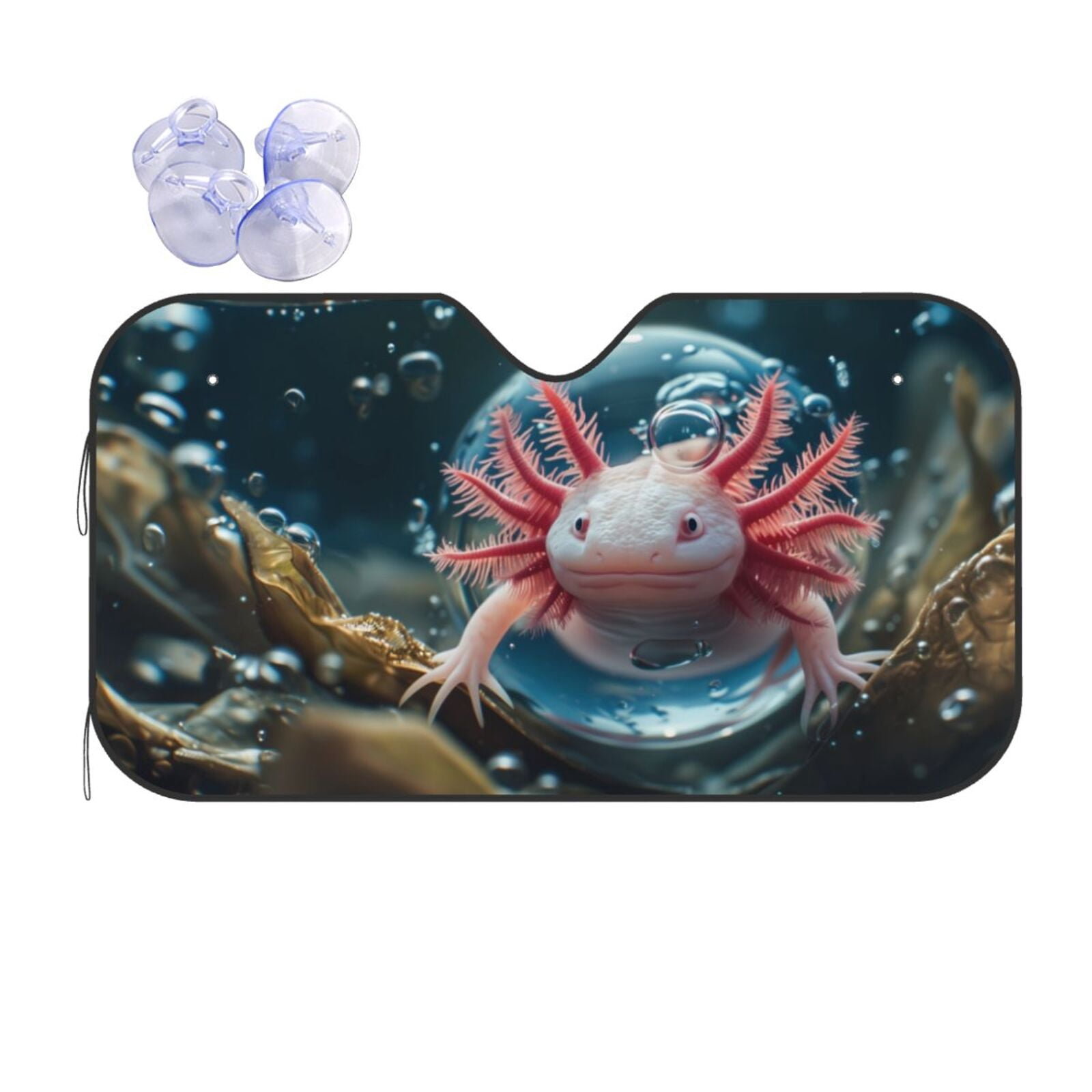 Kdxio Bubbles Axolotl Fantasy Print Front Windshield Sun Shade,Folding ...