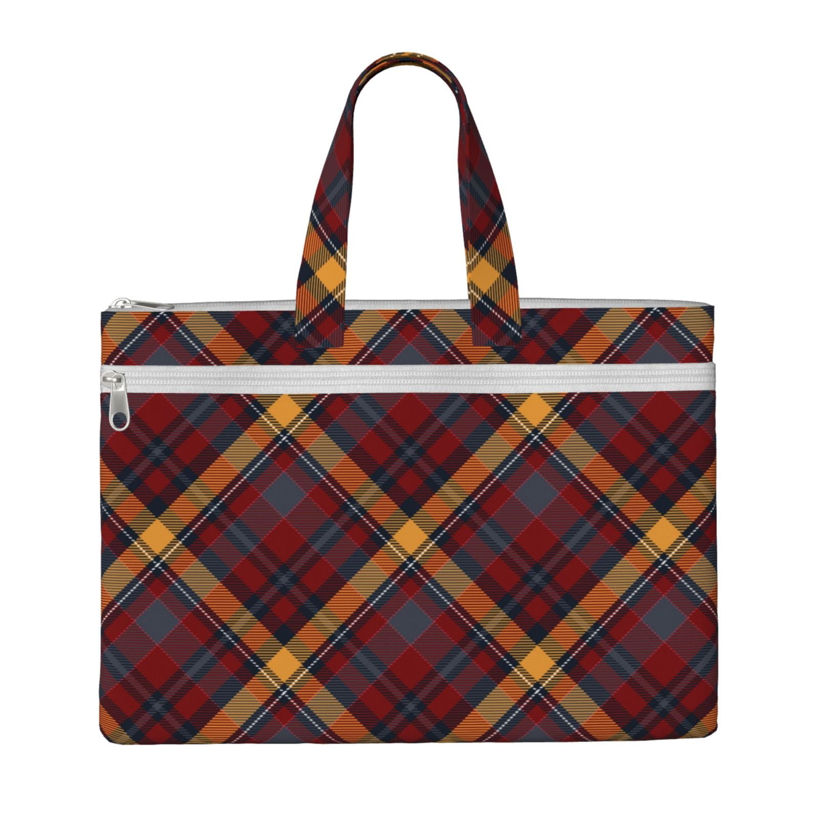 Kdxio Buffalo Check Plaid File Tote Document Bag Business Briefcase Bag ...