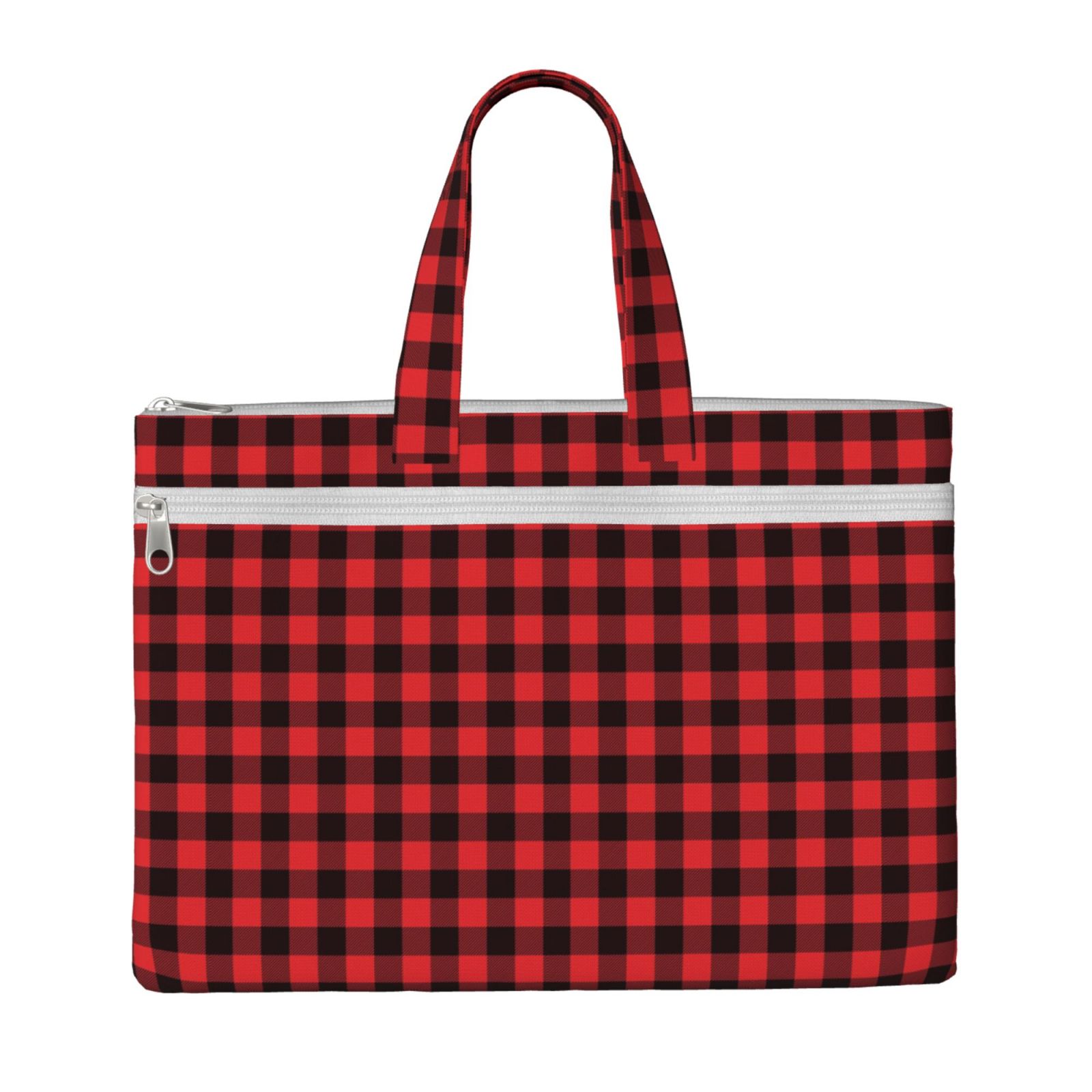 Kdxio Buffalo Plaid Red Black File Tote Document Bag Business Briefcase ...