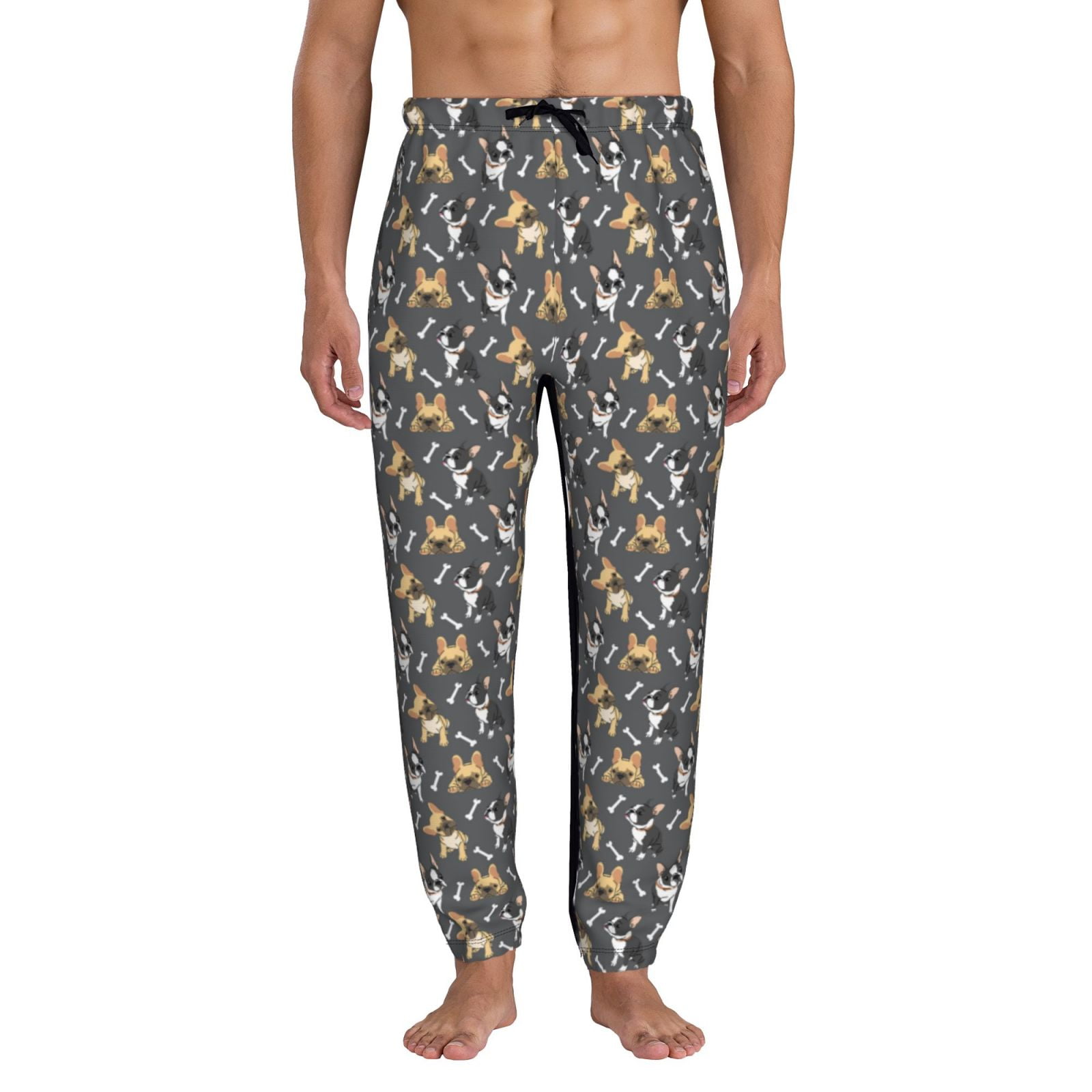 Kdxio Bulldog Print Pattern Joggers,Sweatpants for Men with Pockets ...