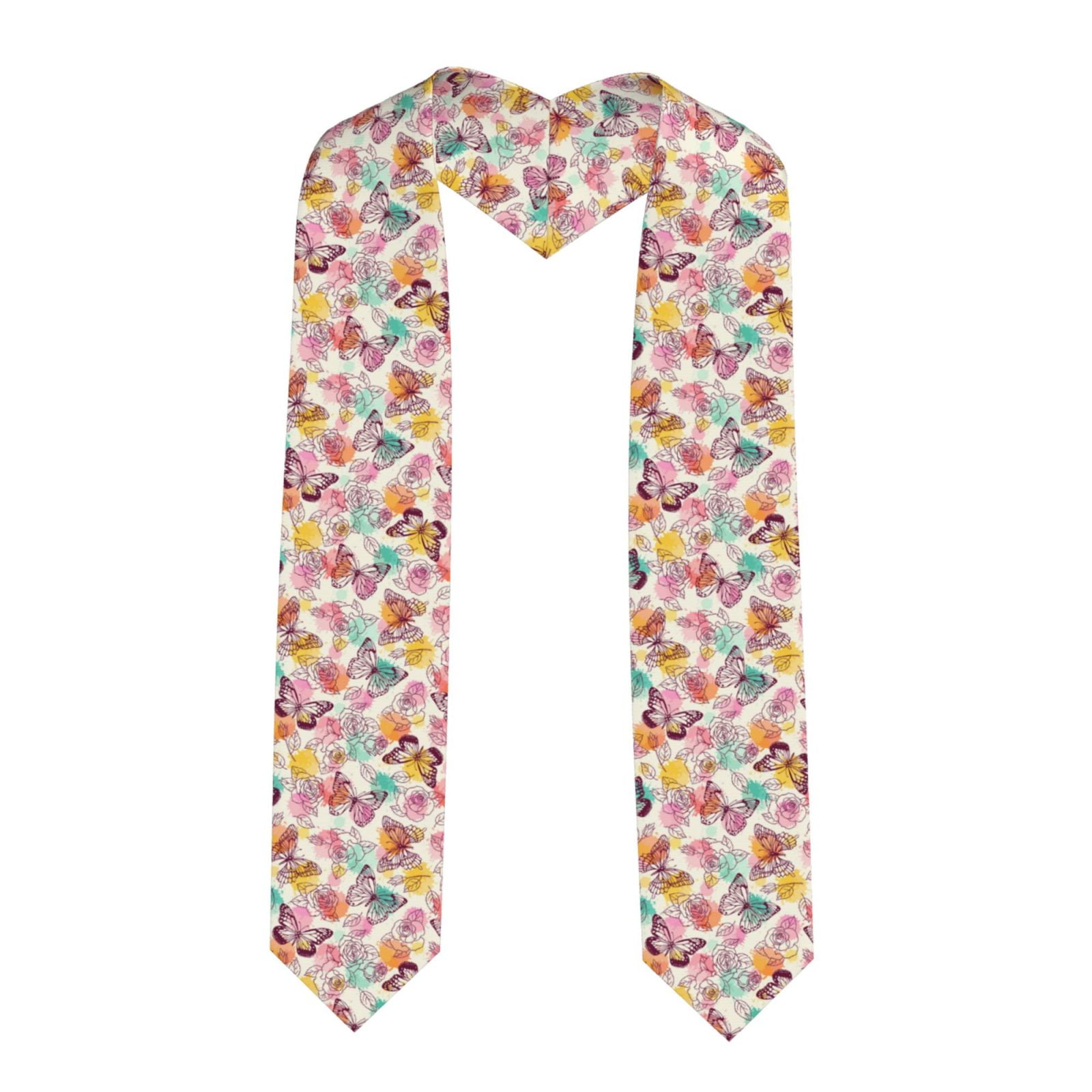 Kdxio Butterflies and Roses Graduation Stole Class, Graduation Sash ...