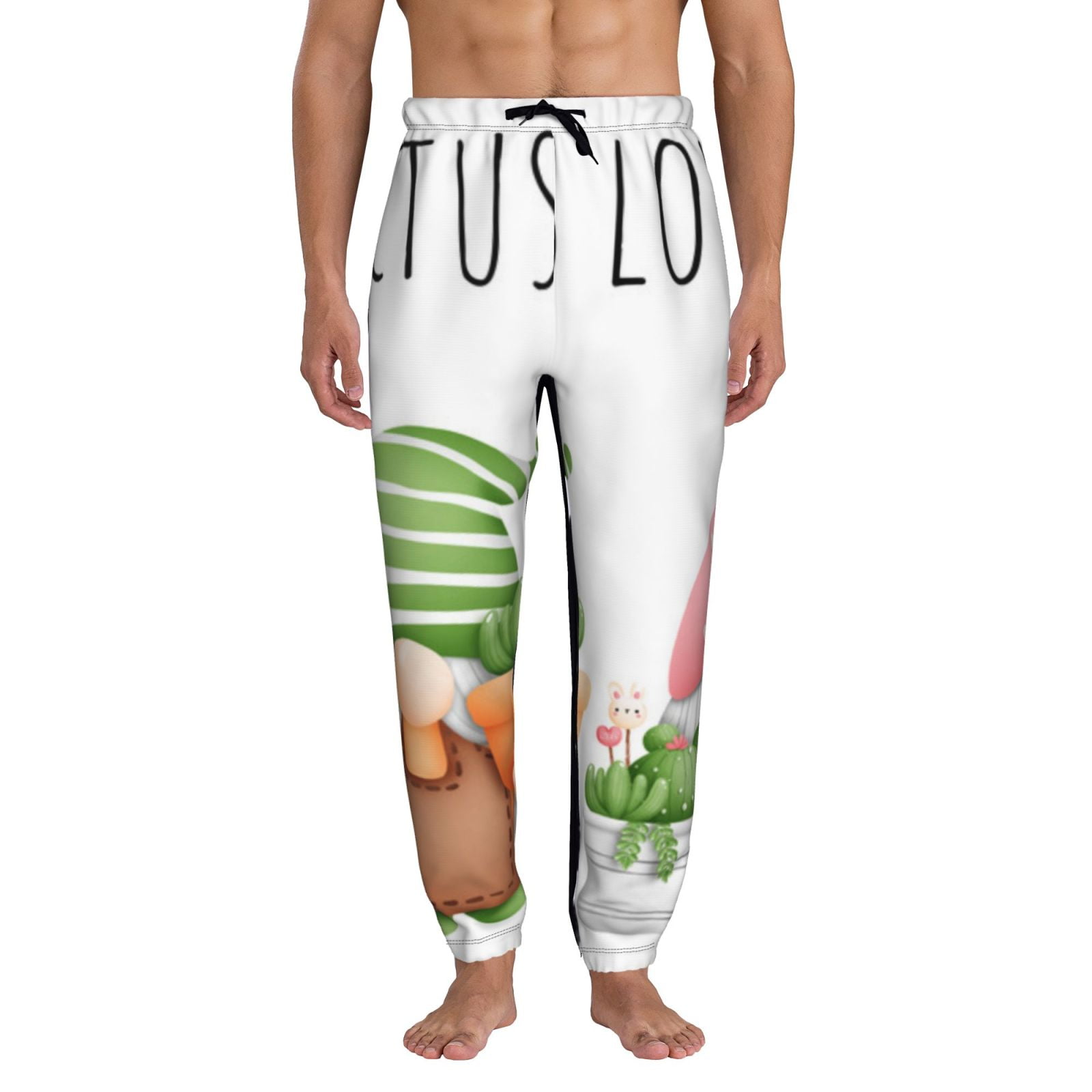 Kdxio Cactus Gnome Pattern Joggers,Sweatpants for Men with Pockets ...