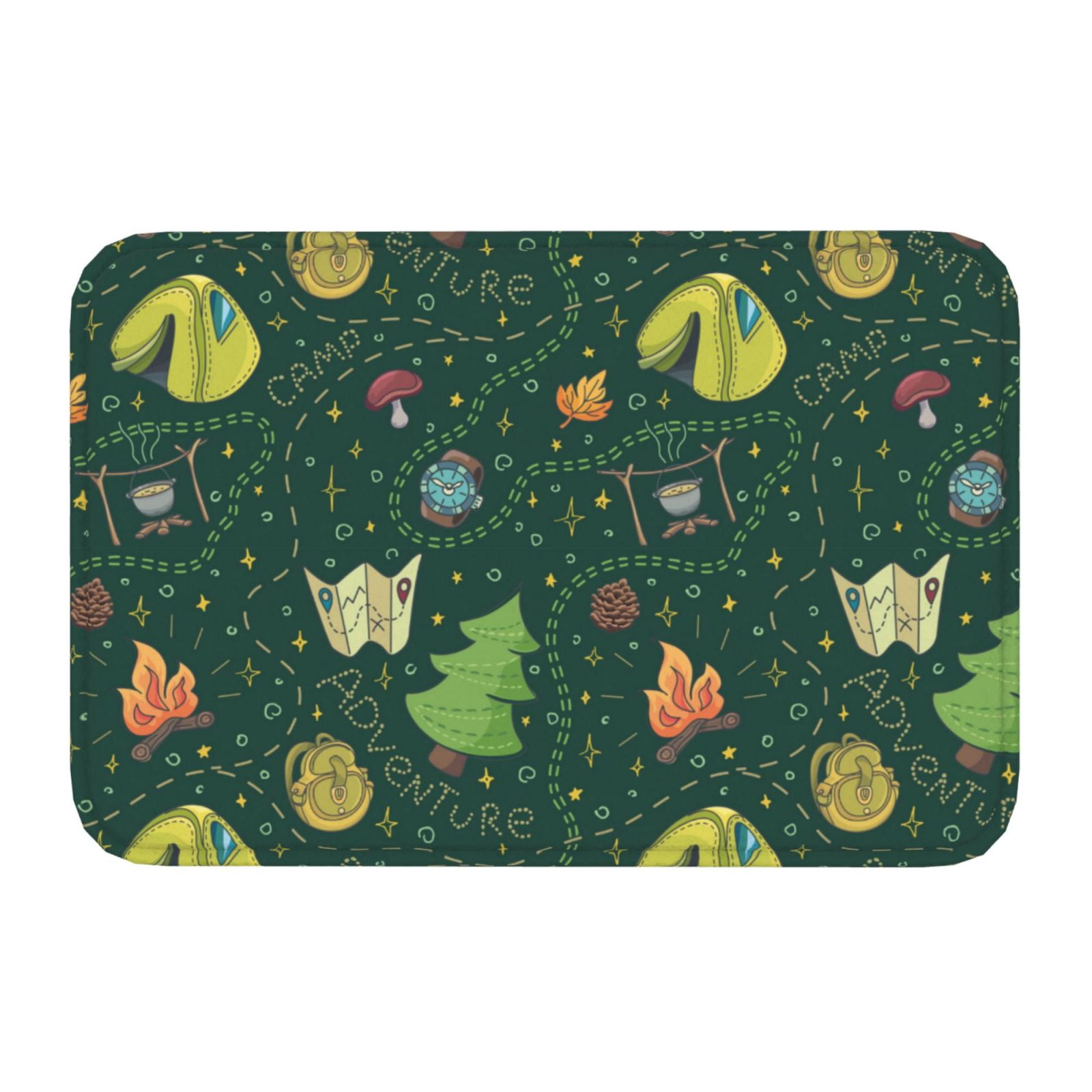 Kdxio Camp In The Forest,16" x 24", Non-Slip Front Door Mats,Outdoor ...