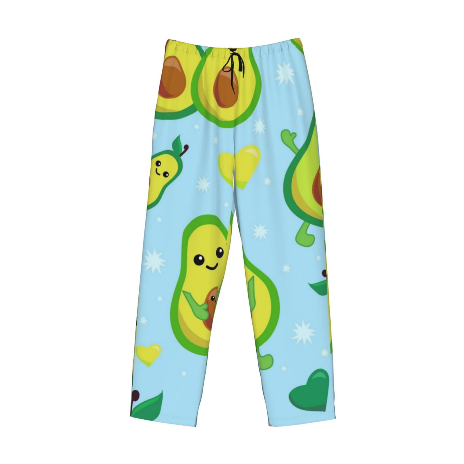 Kdxio Cartoon Avocado Print Men's Sleep Pajama Pant Lounge Pants with ...