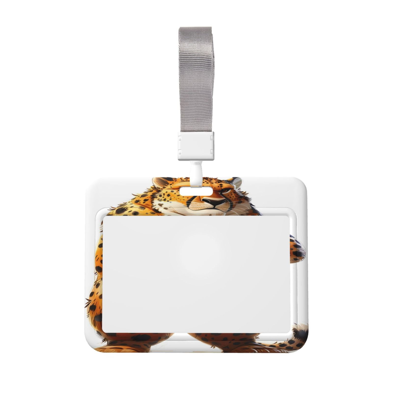 Kdxio Cartoon Cheetah With Attitude Card Badge Holder Work Badge Sleeve ...