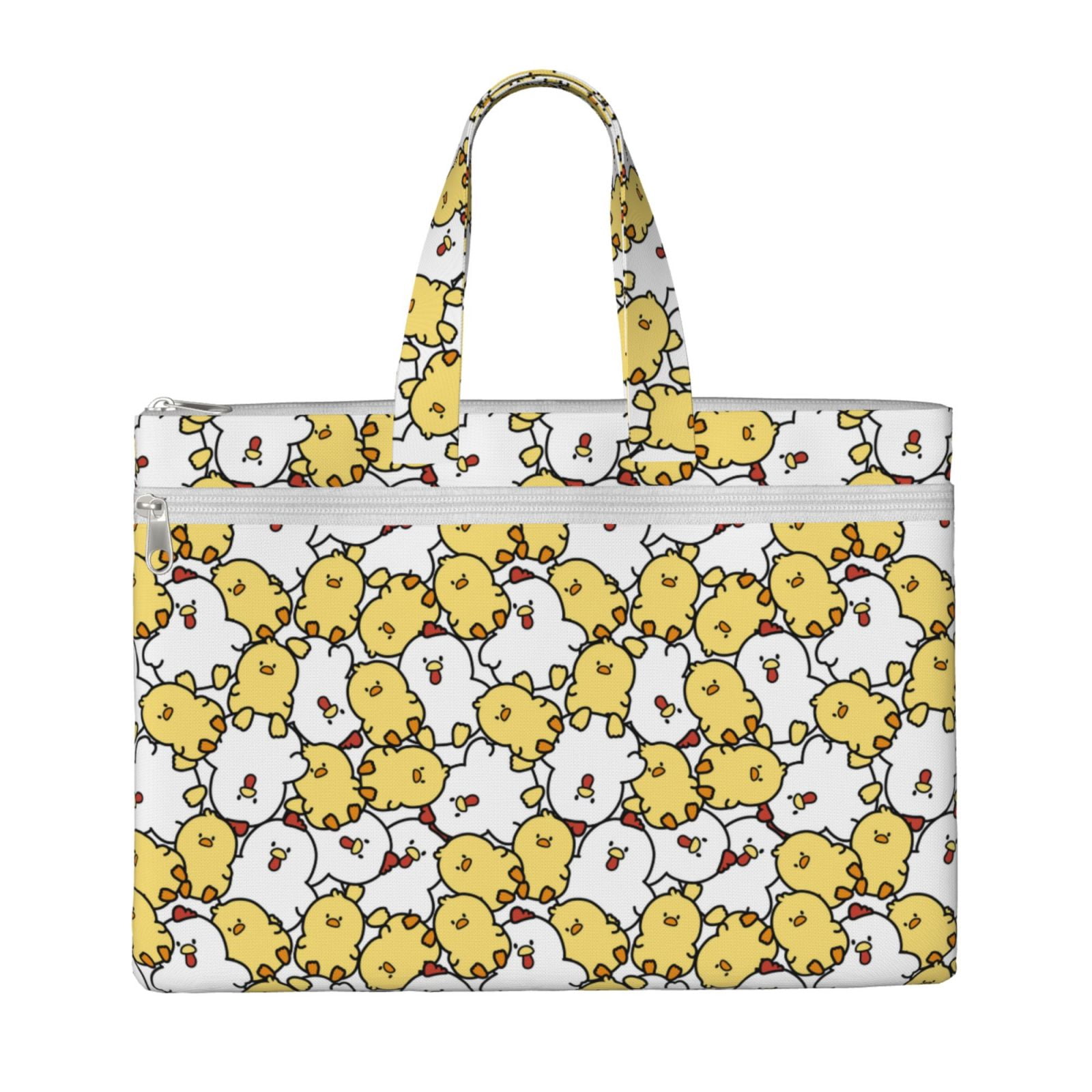 Kdxio Cartoon Chicken File Tote Document Bag Business Briefcase Bag ...