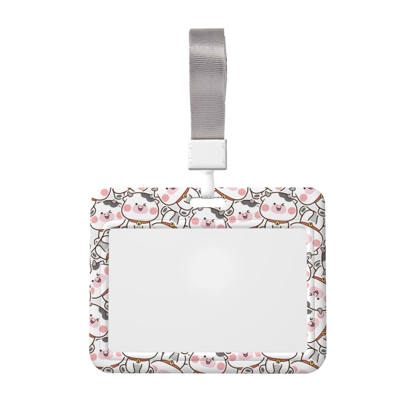 Kdxio Cartoon Cow Card Badge Holder Work Badge Sleeve for Office ...