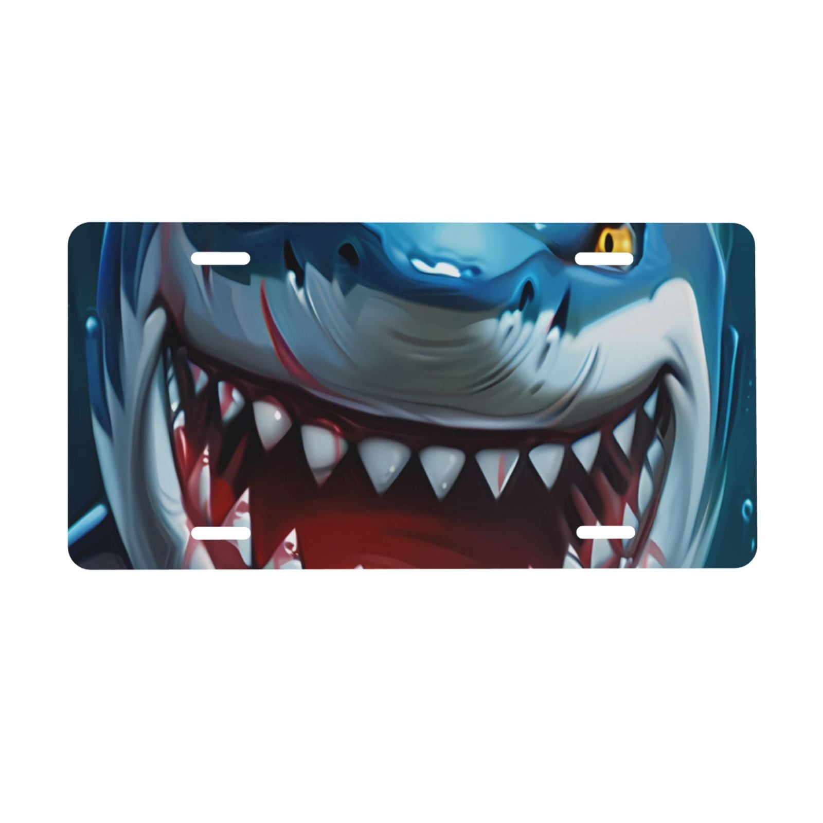 Kdxio Cartoon Cute Shark License Plate Car Front License Plate Car ...