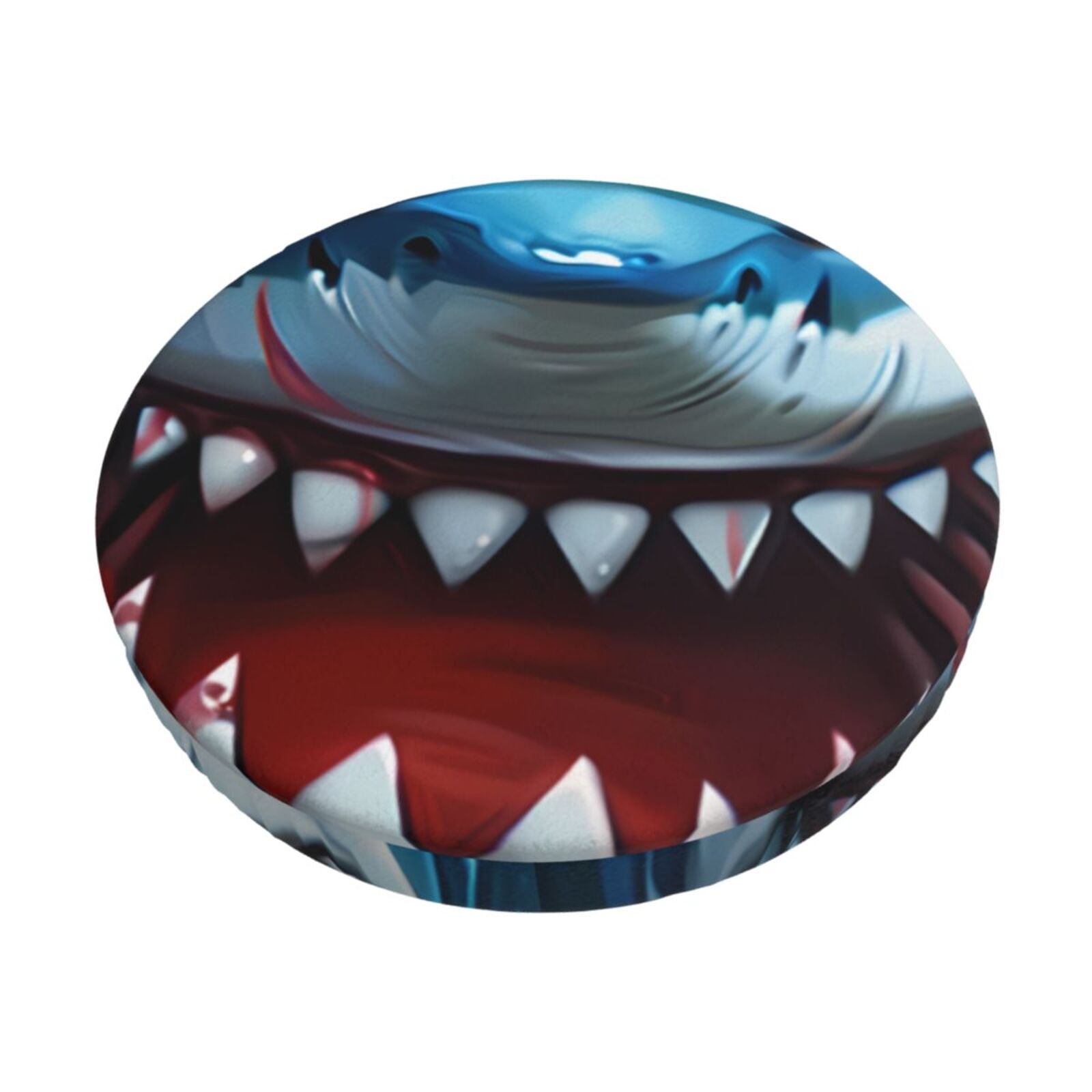 Kdxio Cartoon Cute Shark Print Stool Covers Round,Stretch Round Bar ...