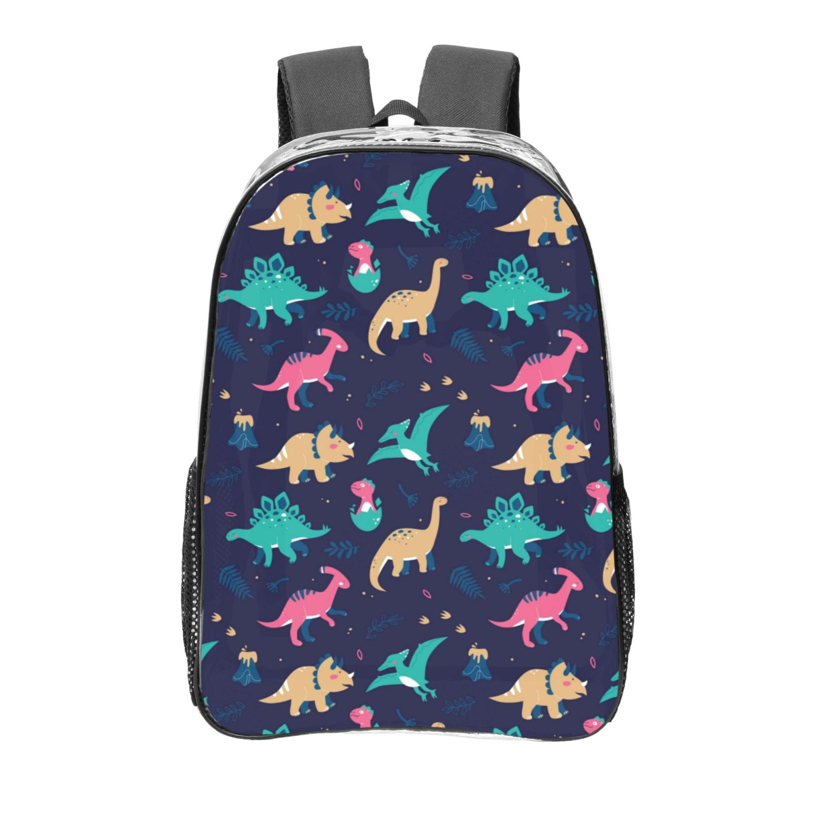Kdxio Cartoon Dinosaur Clear Backpack, Transparent Bookbag for School ...