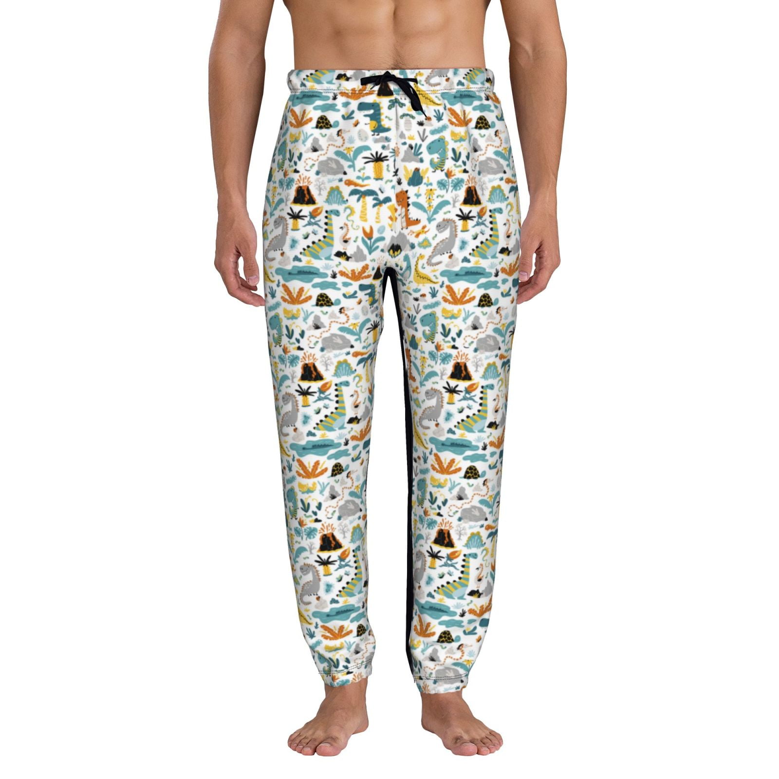 Kdxio Cartoon Dinosaur Pattern Joggers,Sweatpants for Men with Pockets ...