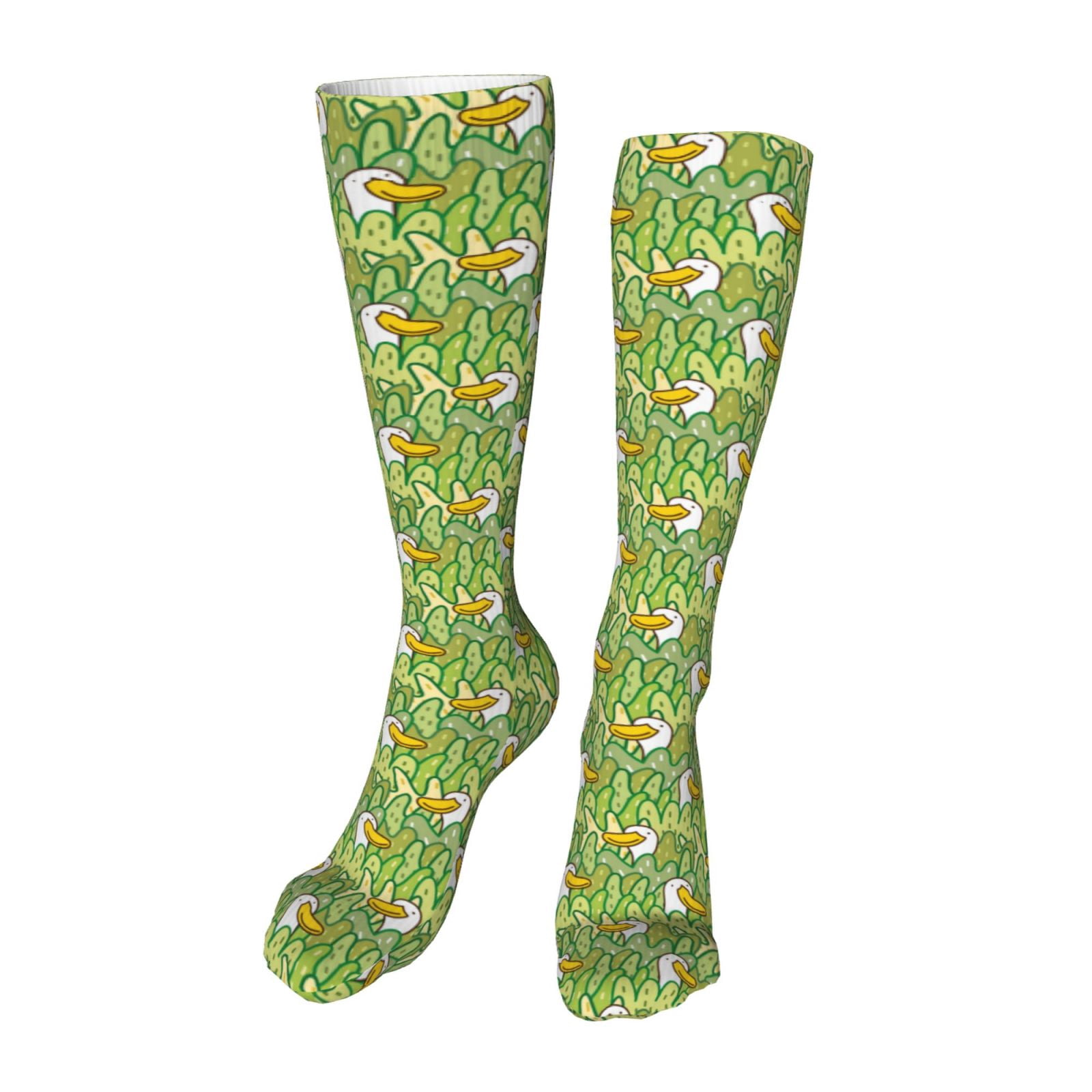 Kdxio Cartoon Duck Funny Silky Novelty Funky Long Knee High Socks Soft ...