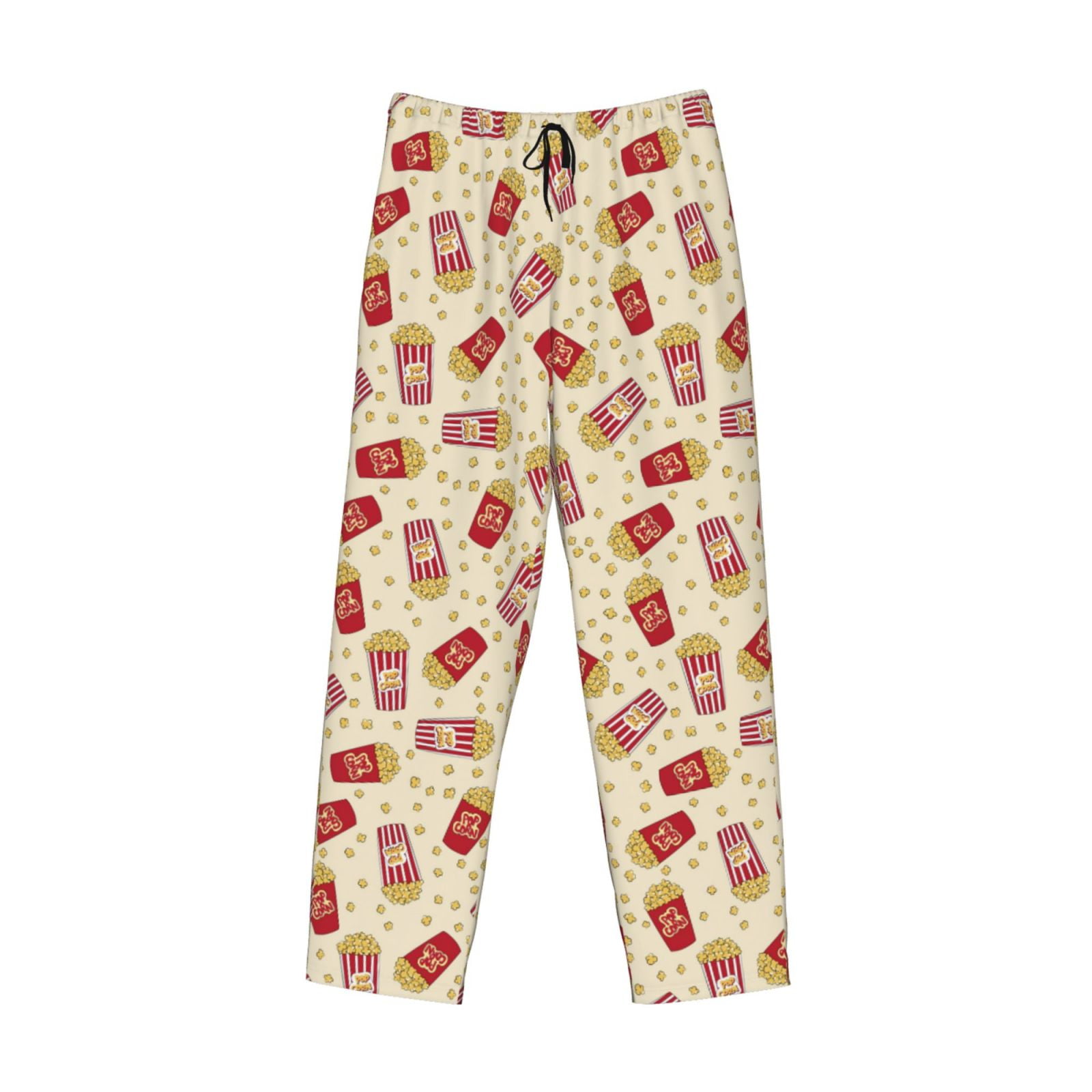 Kdxio Cartoon Popcorn Print Men's Sleep Pajama Pant Lounge Pants with ...