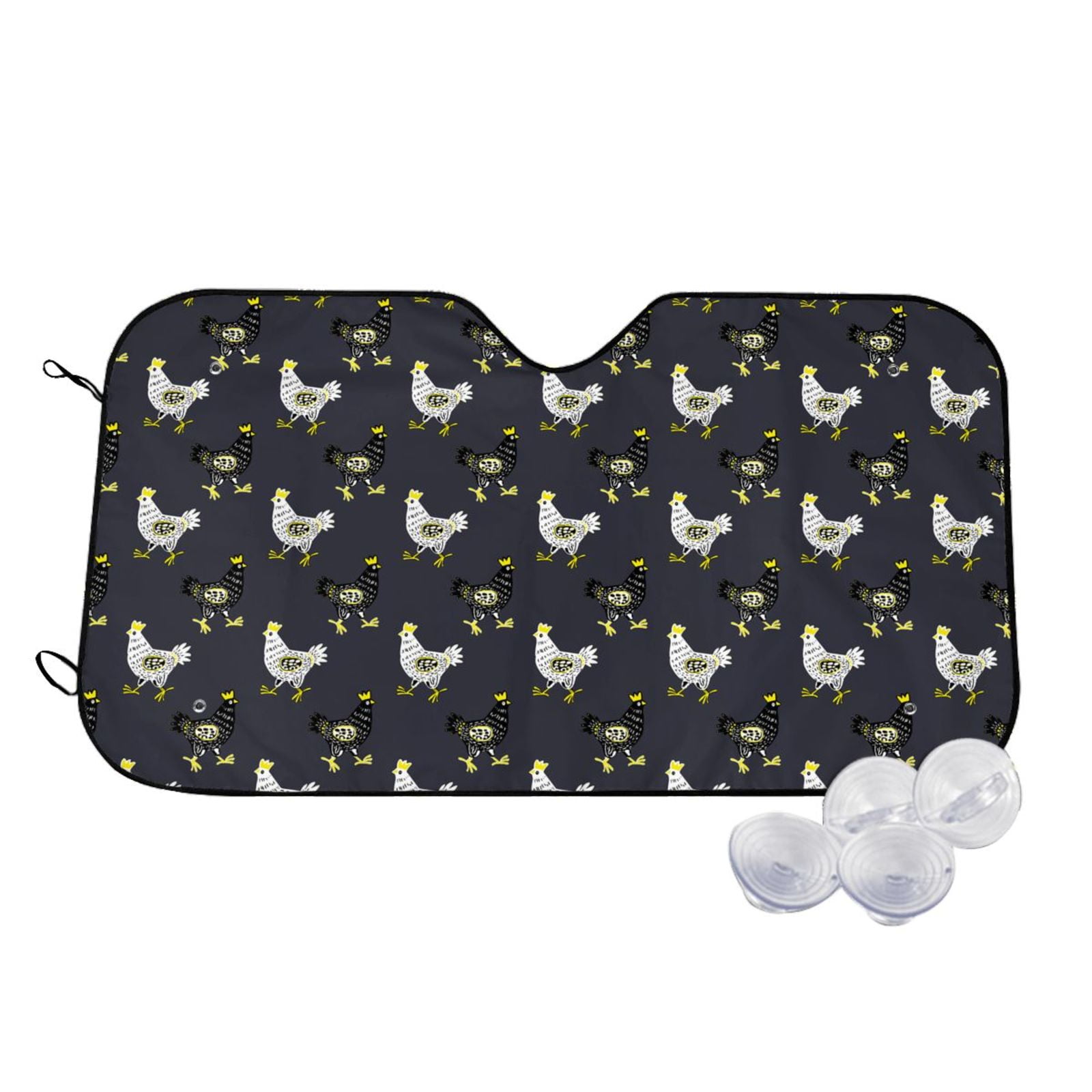 Kdxio Cartoon Rooster Print Windshield Sun Shade,UV Rays and Sun Heat ...