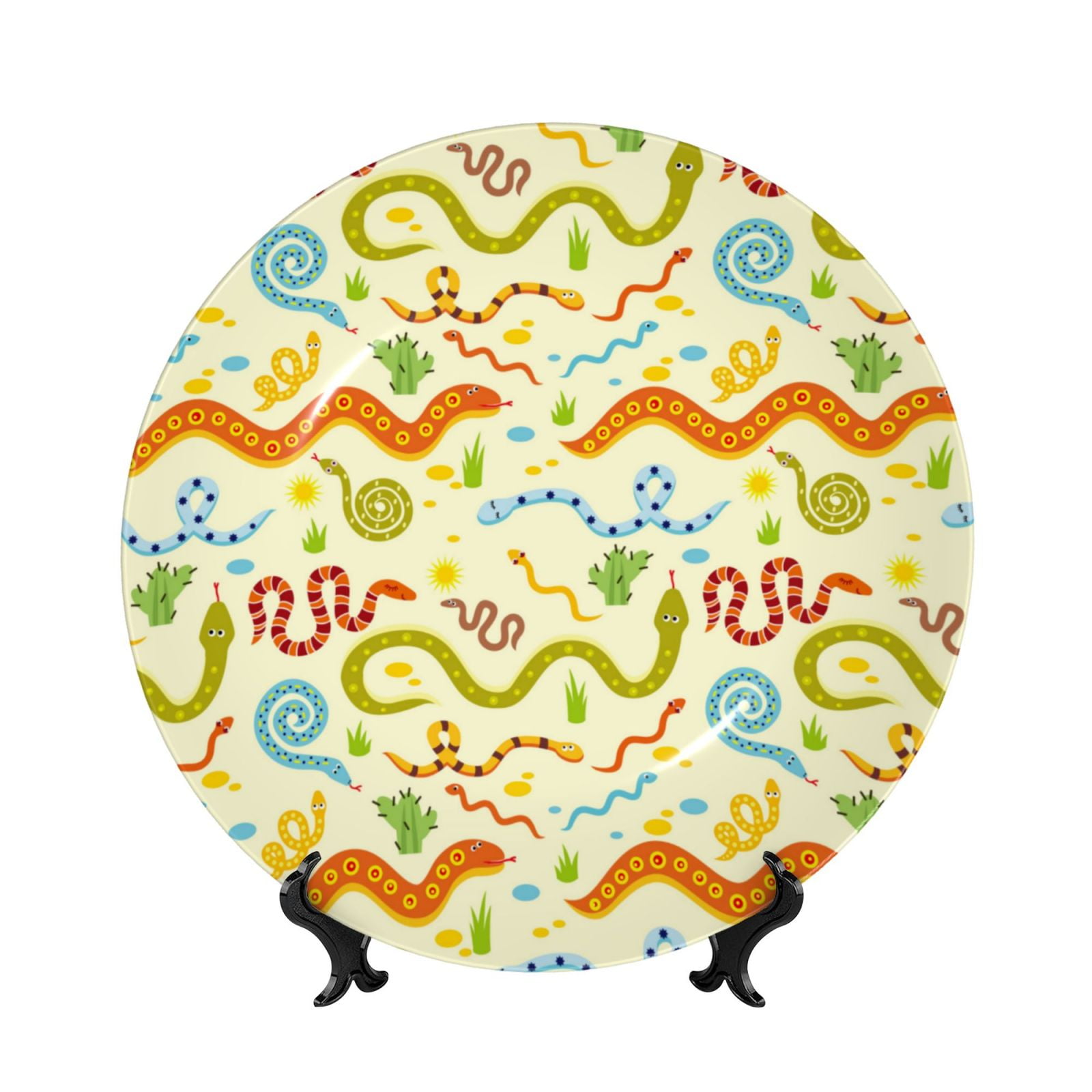Kdxio Cartoon Snake8 Bone China Decorative Plate Ceramic Decorative ...
