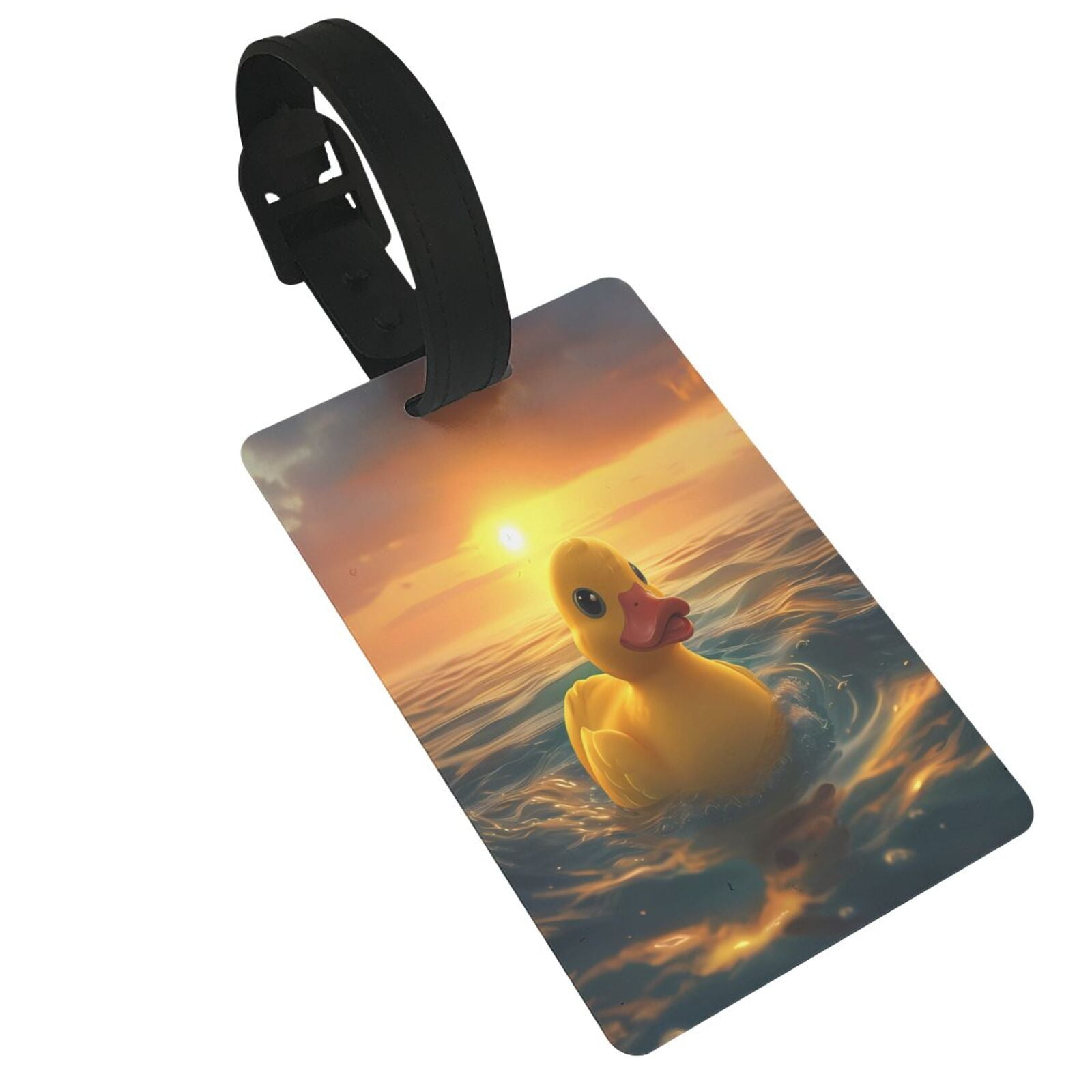 Kdxio Cartoon Swimming Yellow Duck Luggage Tags Privacy Cover ID Label ...