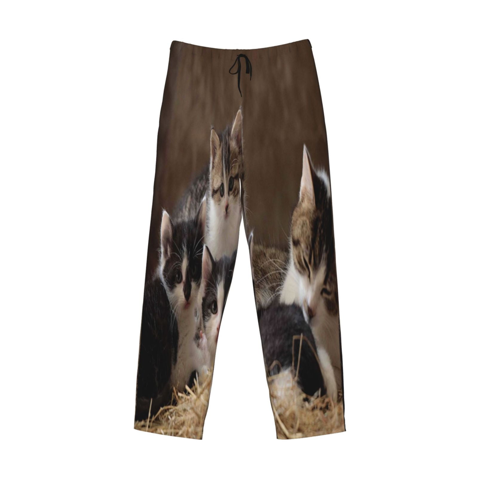 Kdxio Cat Family Print Men's Sleep Pajama Pant Lounge Pants with ...