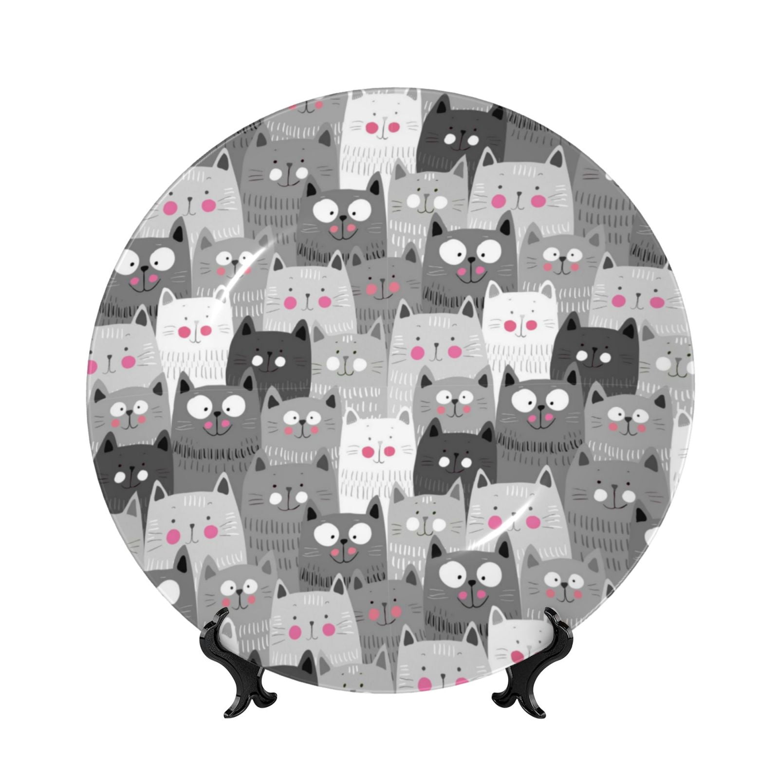 Kdxio Cats Group Bone China Decorative Plate Ceramic Decorative Plate ...