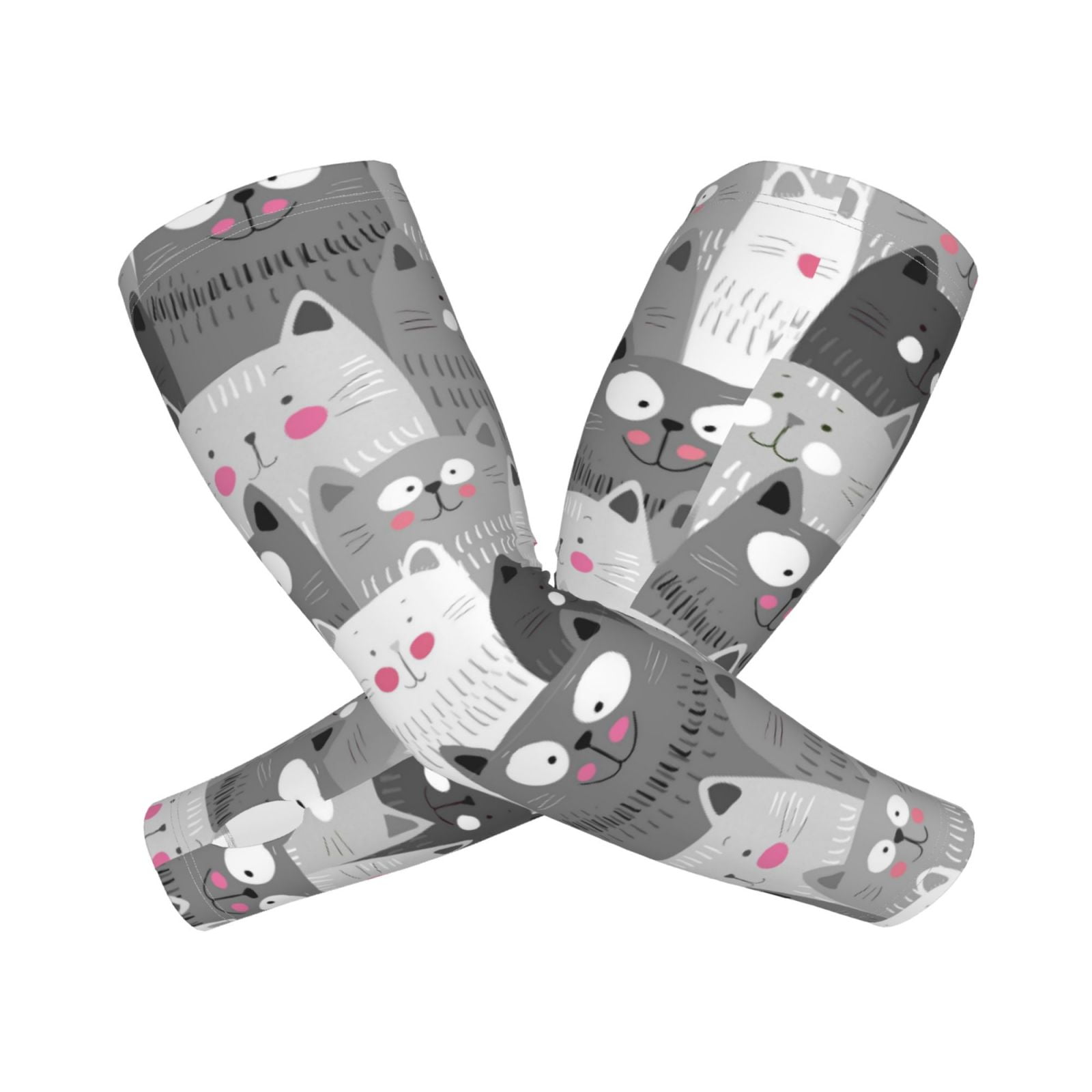 Kdxio Cats Group Print UV Sun Protection Arm Sleeves - Tattoo Cover Up ...