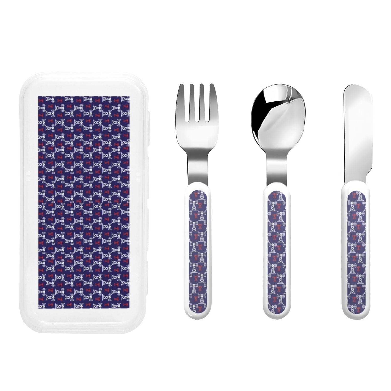 Kdxio Cell Tower Toddler Utensils Set - Kids Silverware Set, Set Kids ...