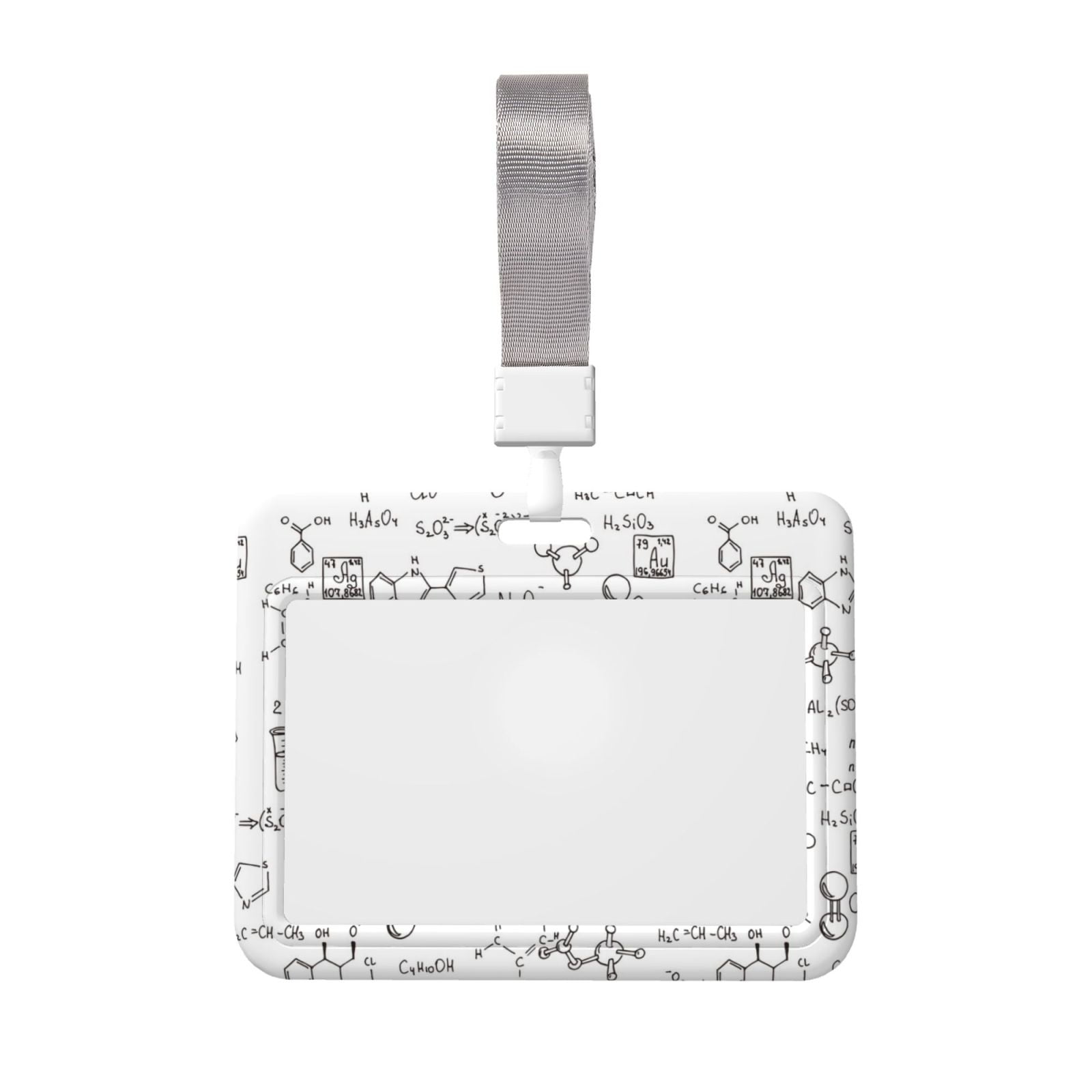 Kdxio Chemical Formulas Card Badge Holder Work Badge Sleeve for Office ...
