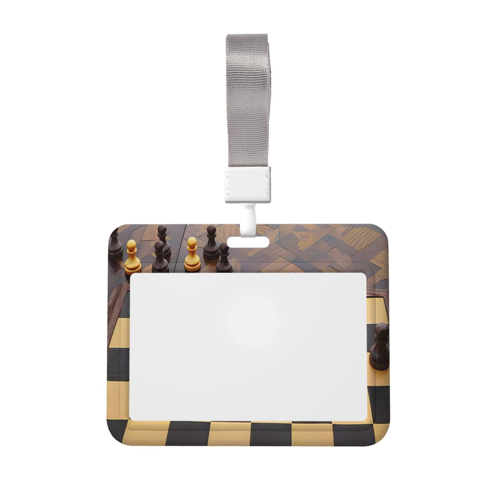 Kdxio Chess Board With Pawns Card Badge Holder Work Badge Sleeve for ...