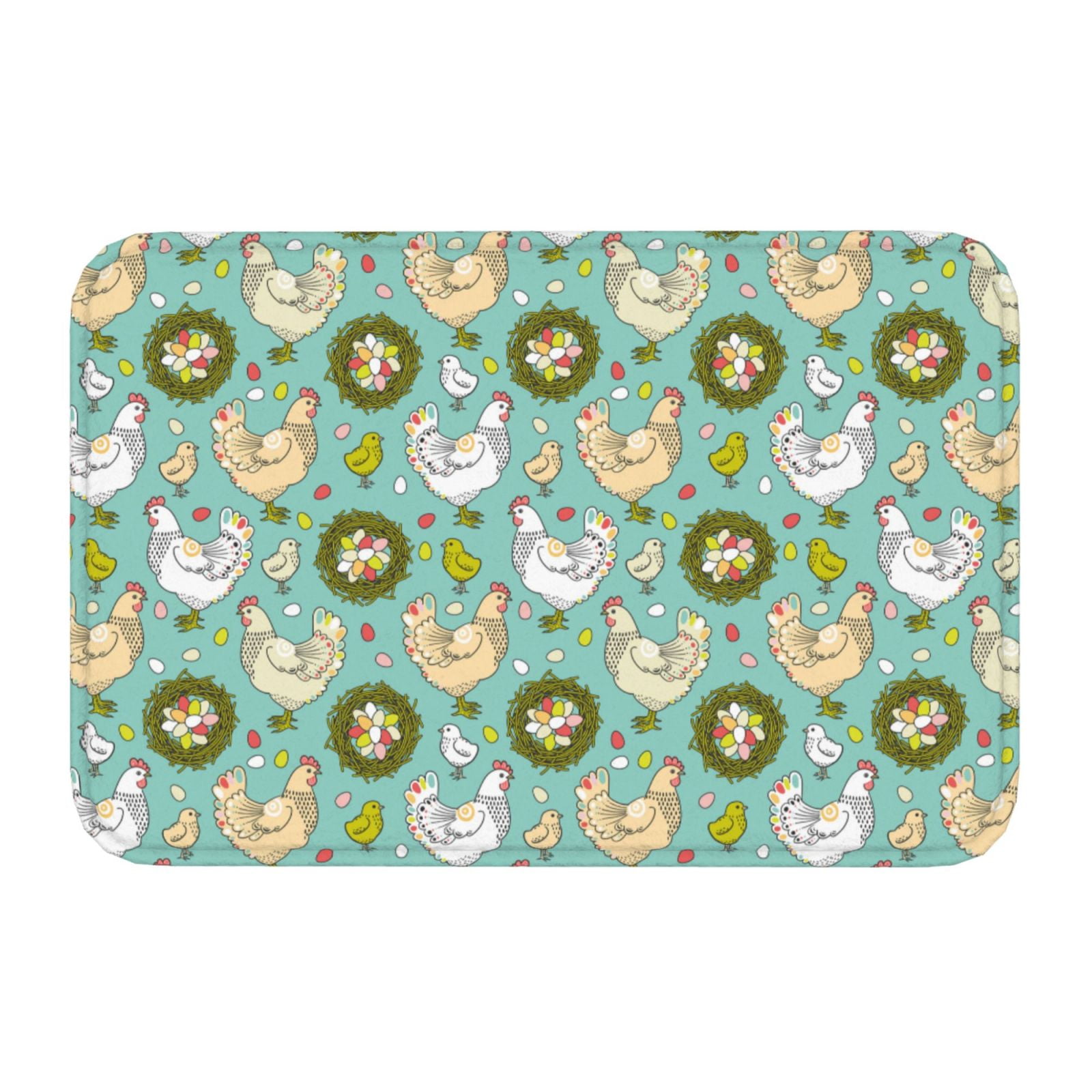 Kdxio Chicken Laying Eggs,16" x 24", Non-Slip Front Door Mats,Outdoor ...