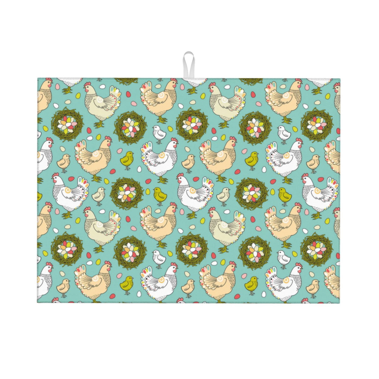 Kdxio Chicken Laying Eggs for Dish Drying Mat,24*18 inch Absorbent Dish ...